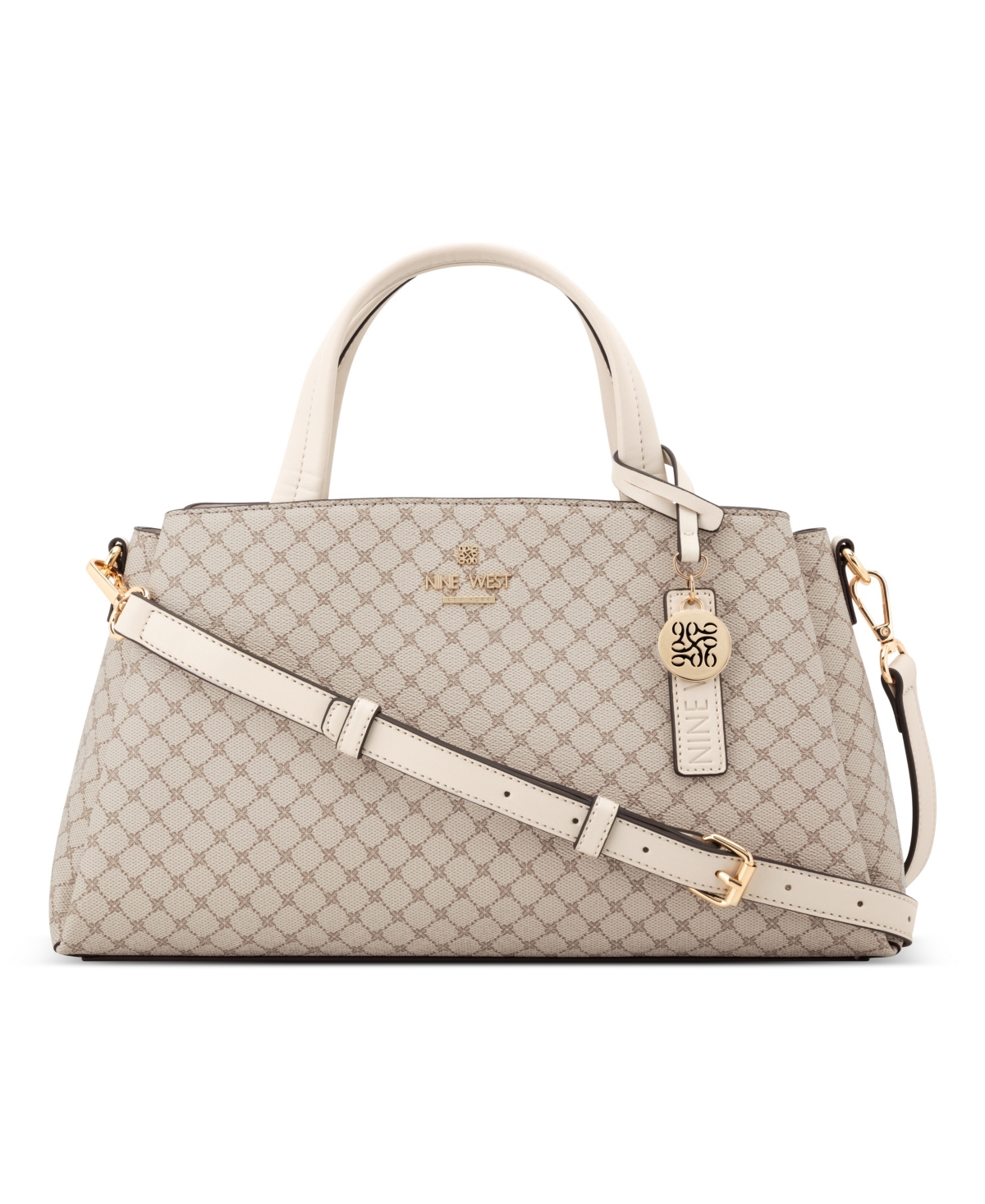 Click here for Nine West Womens Luela Satchel Bag - Mushroom Logo... prices