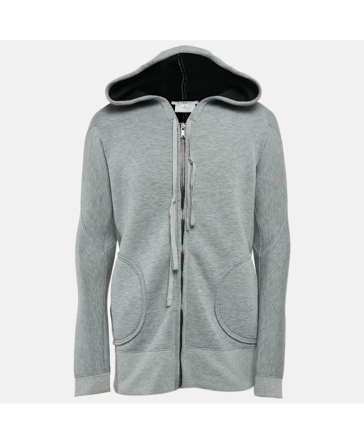 Click here for Pre-Owned Givenchy Mens Grey Neoprene Zip-Up Hoodi... prices