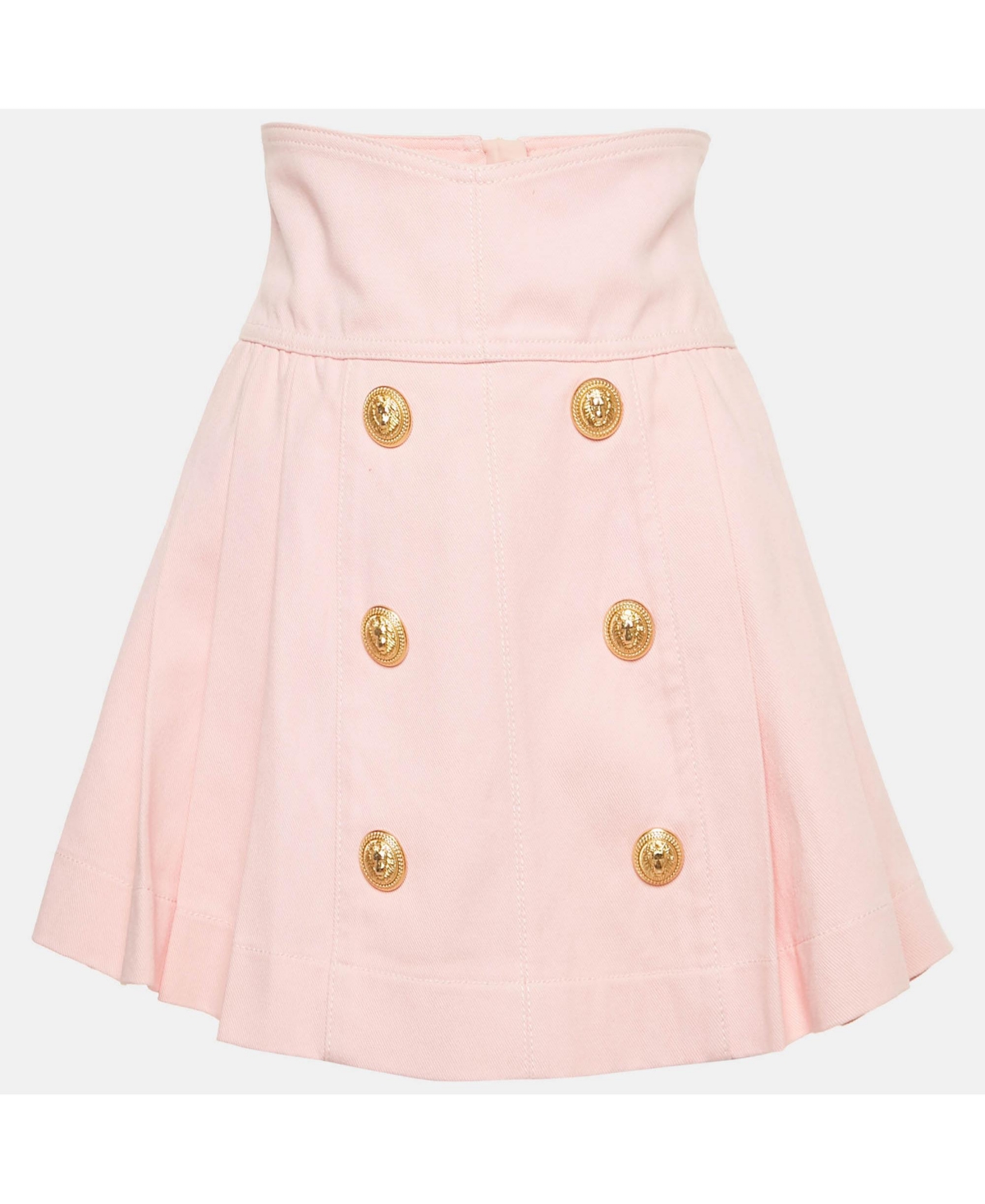 Click here for Pre-Owned Balmain Womens Pink Denim Applique Detai... prices