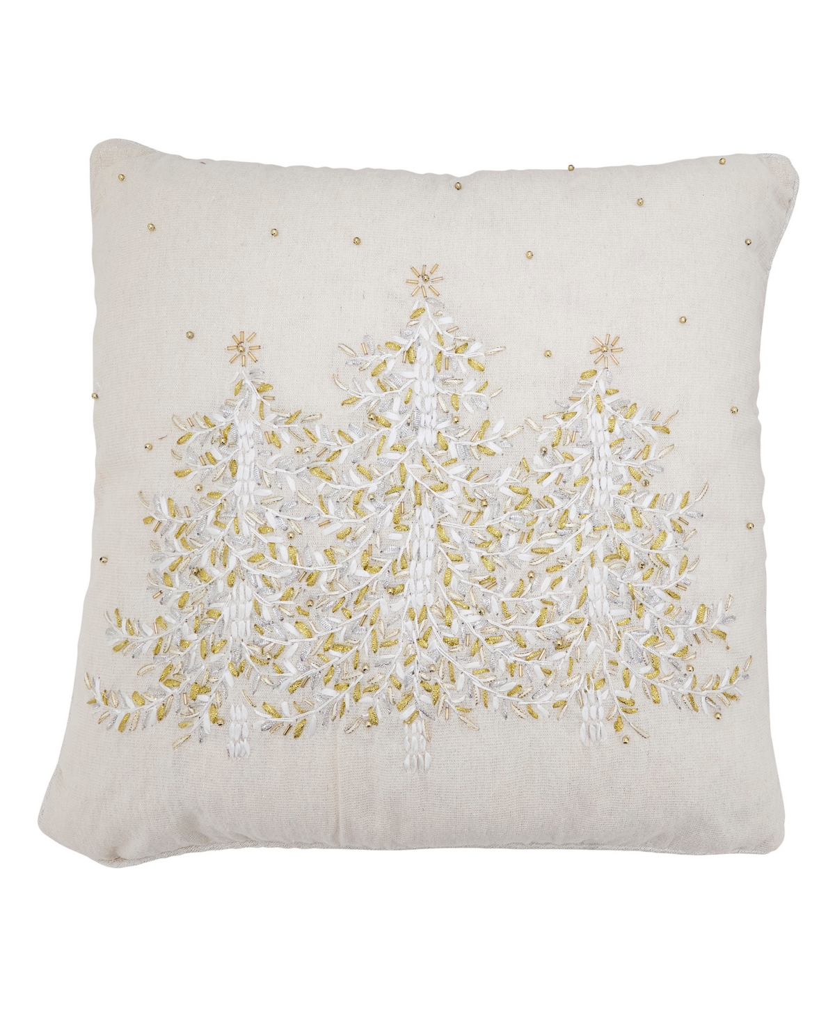 Click here for Saro Lifestyle Linen Blend Embroidered Christmas T... prices