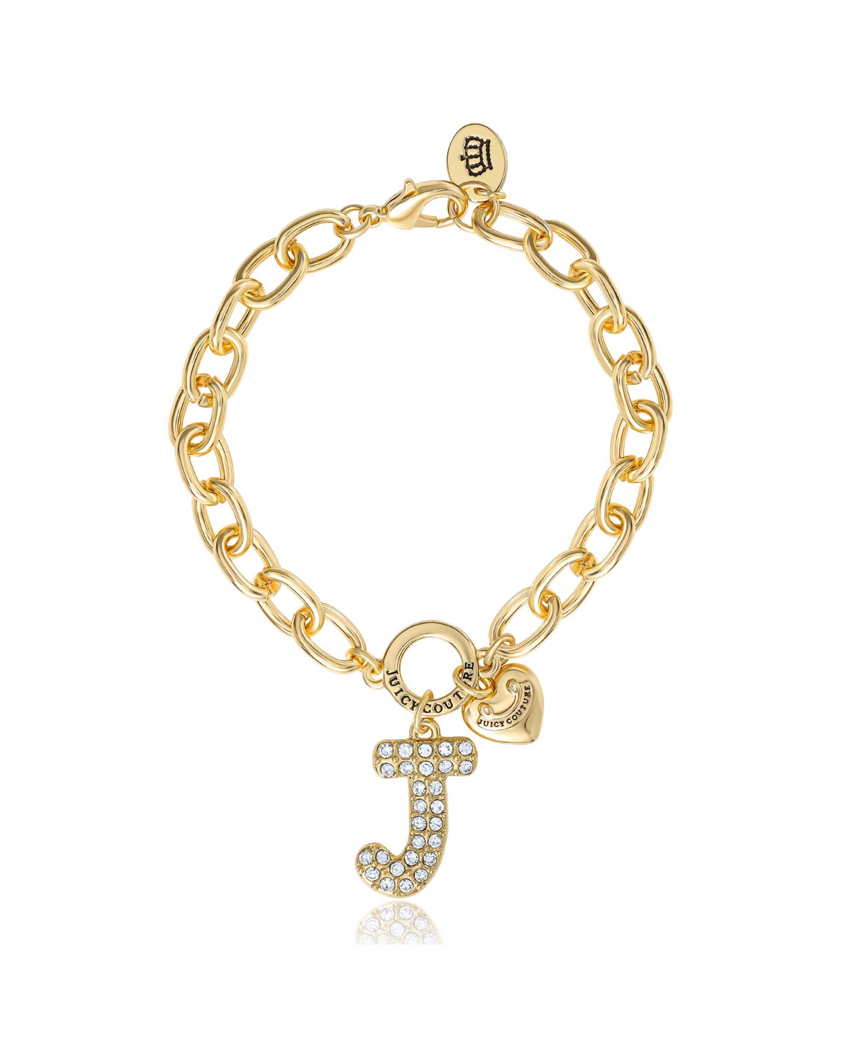 Click here for Juicy Couture Pave Initial Charm Bracelet - 7.5 Go... prices
