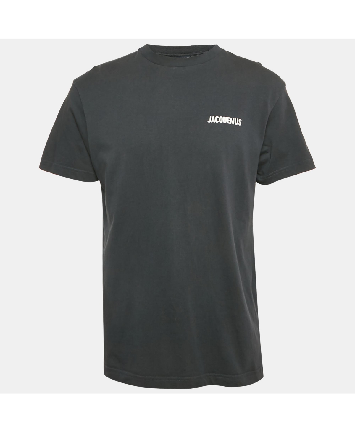 Click here for Pre-Owned Jacquemus Mens Navy Blue Logo Print Cott... prices