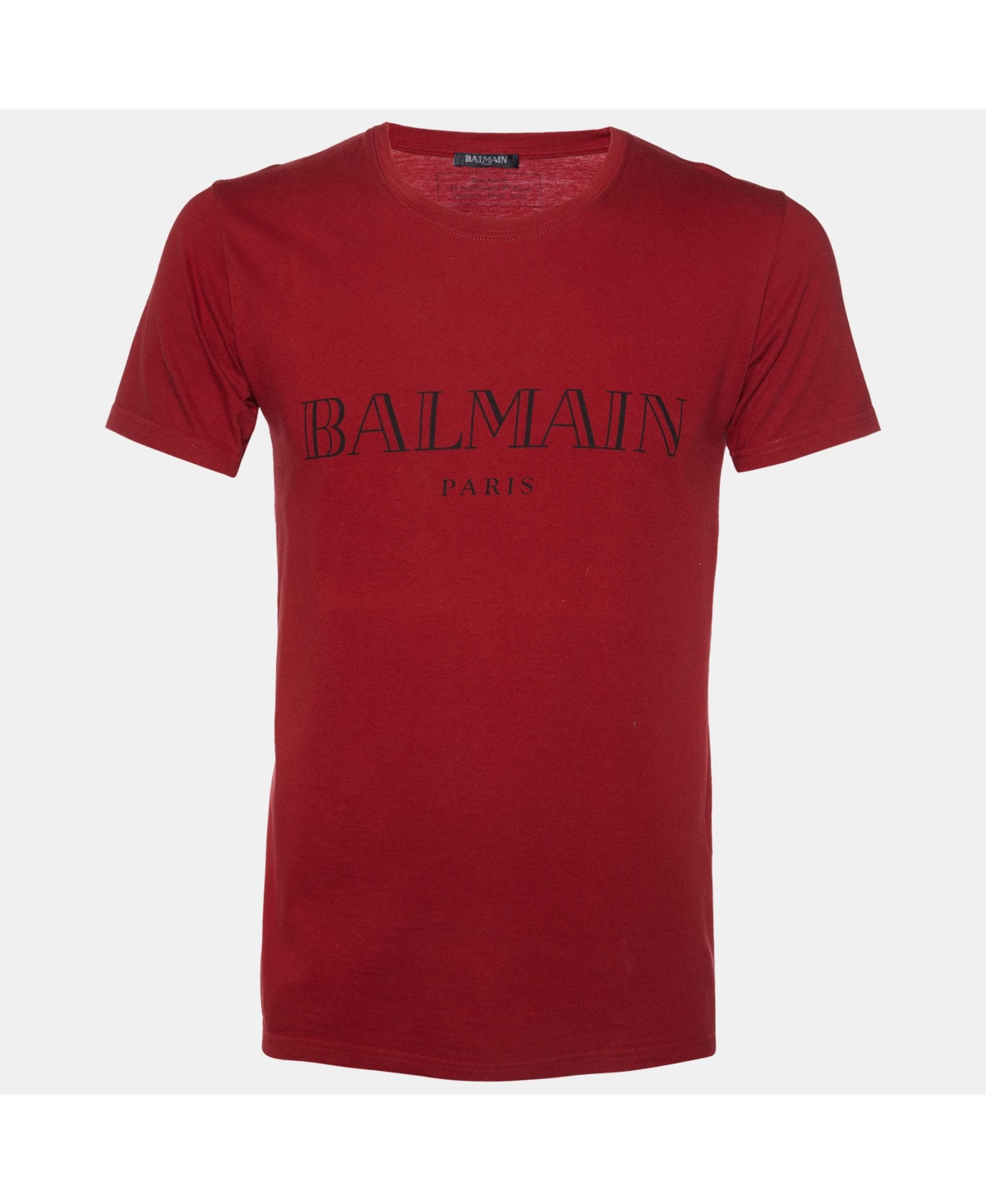 Click here for Pre-Owned Balmain Mens Red Logo Print Cotton Crew... prices