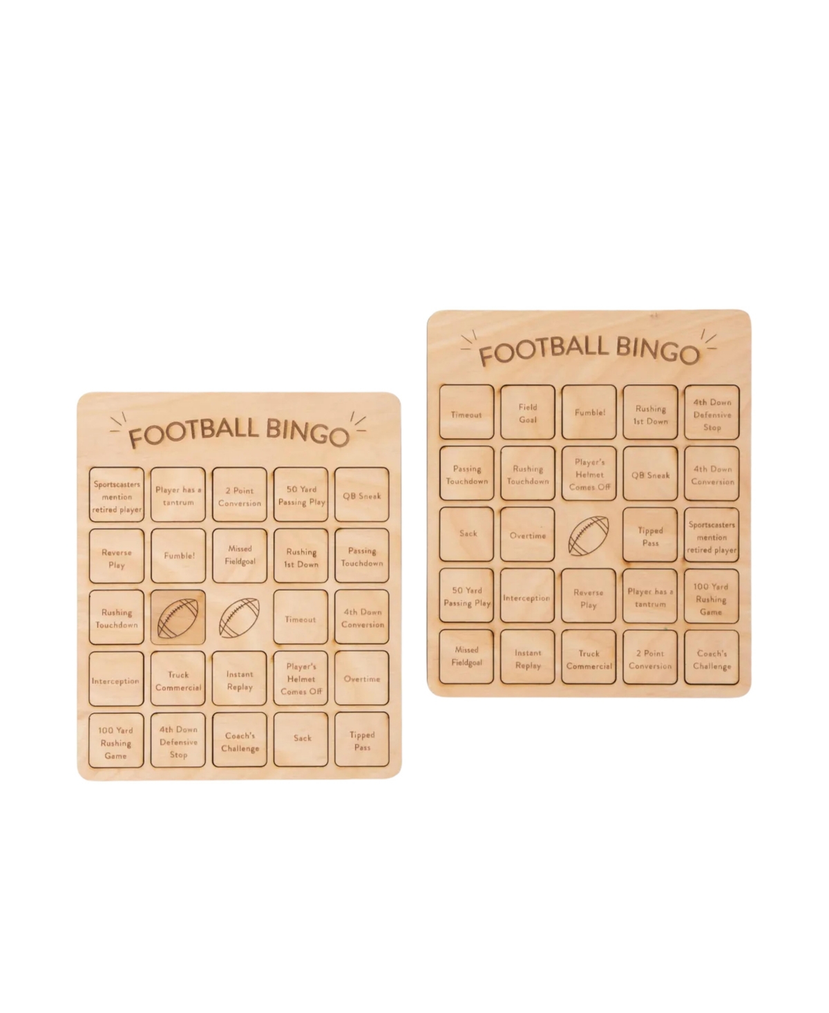 Click here for Uncommon Goods Football Bingo Game  Set of 2 - Nat... prices