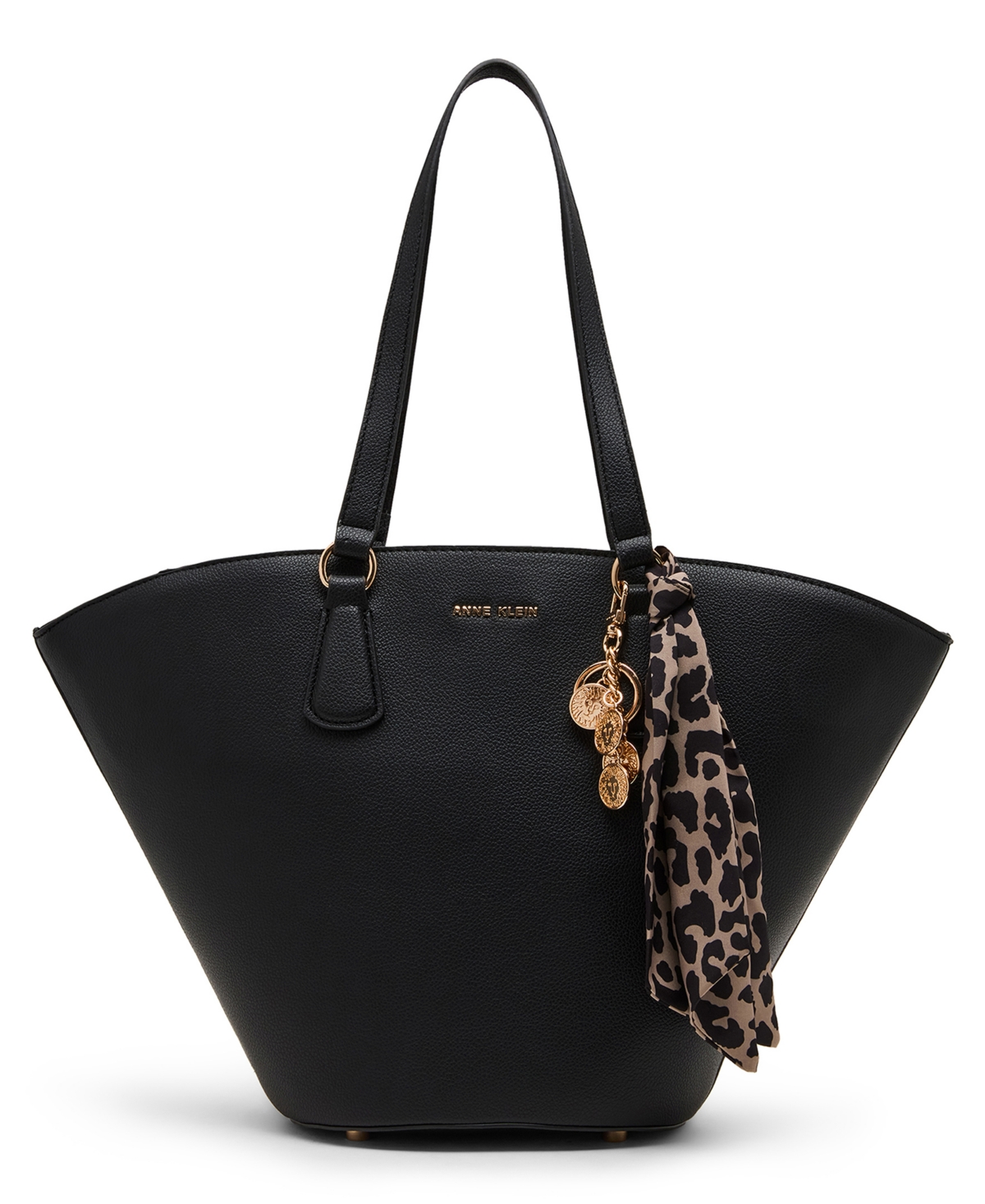 Click here for Anne Klein X-Large Textured Scarf Tote Bag - Black prices