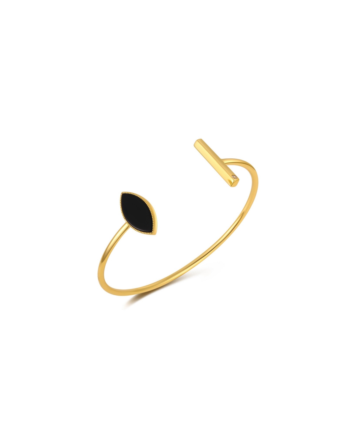 Click here for Retro Chic Black Eyes Bangle - Black  gold prices