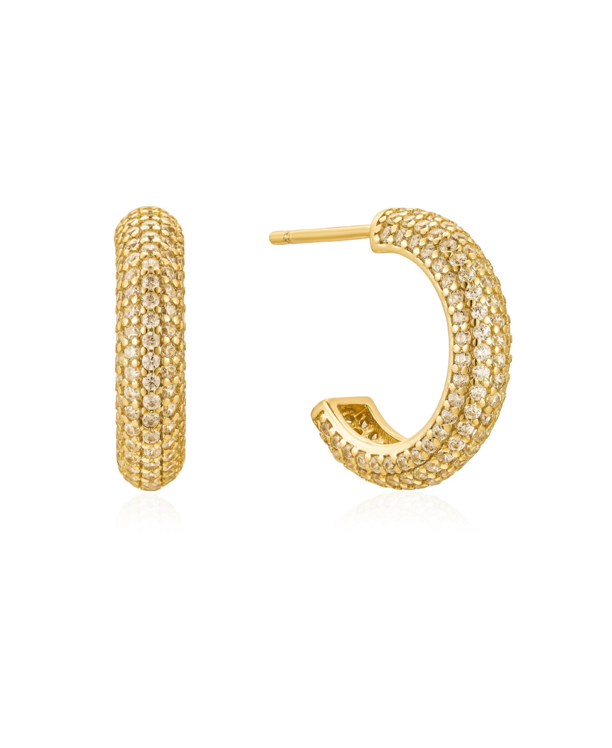 Click here for Untamed Petals Brookes Crystal Hoops - Gold prices