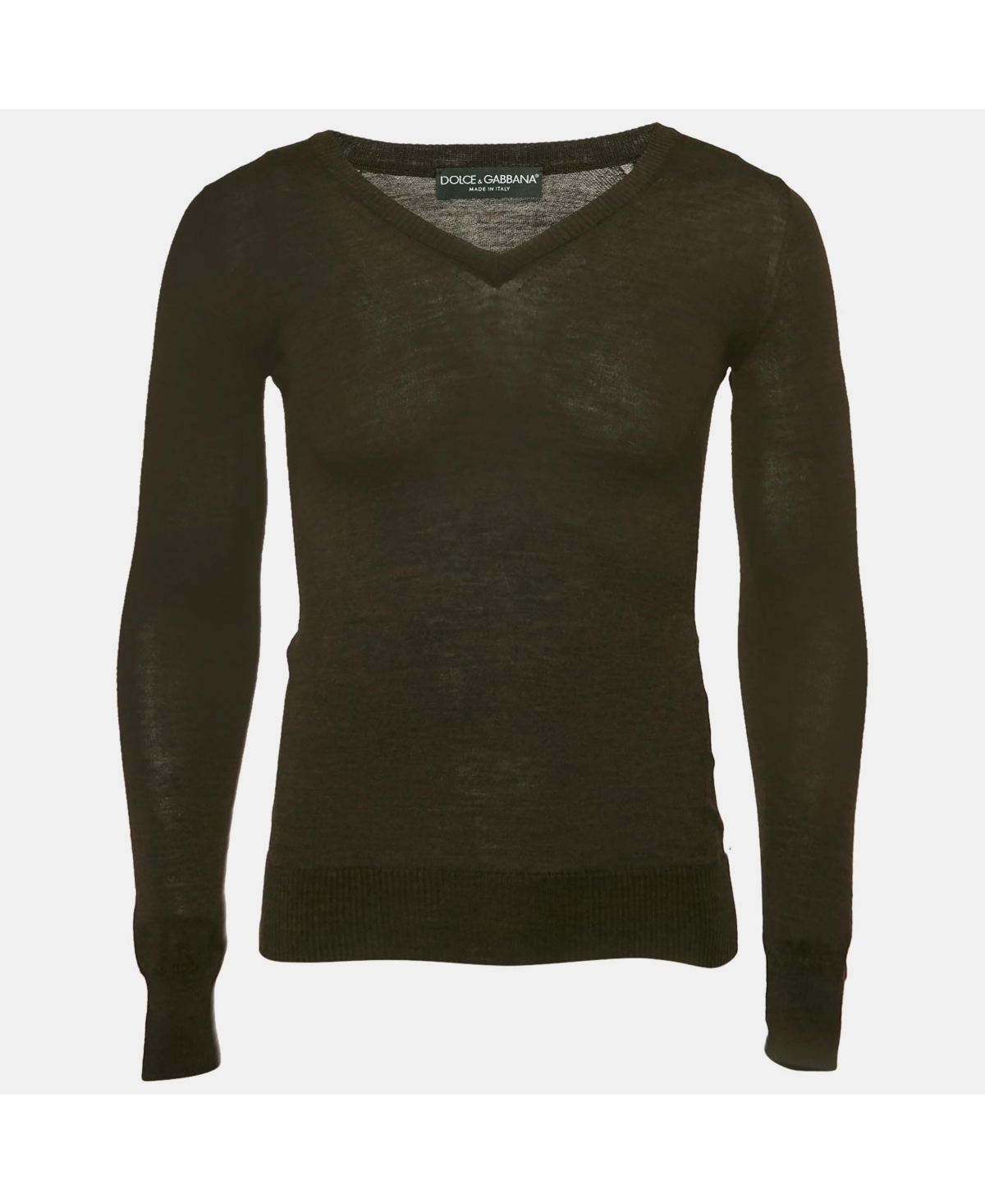 Click here for Pre-Owned Dolce & Gabbana Mens Brown Knit V-Neck S... prices