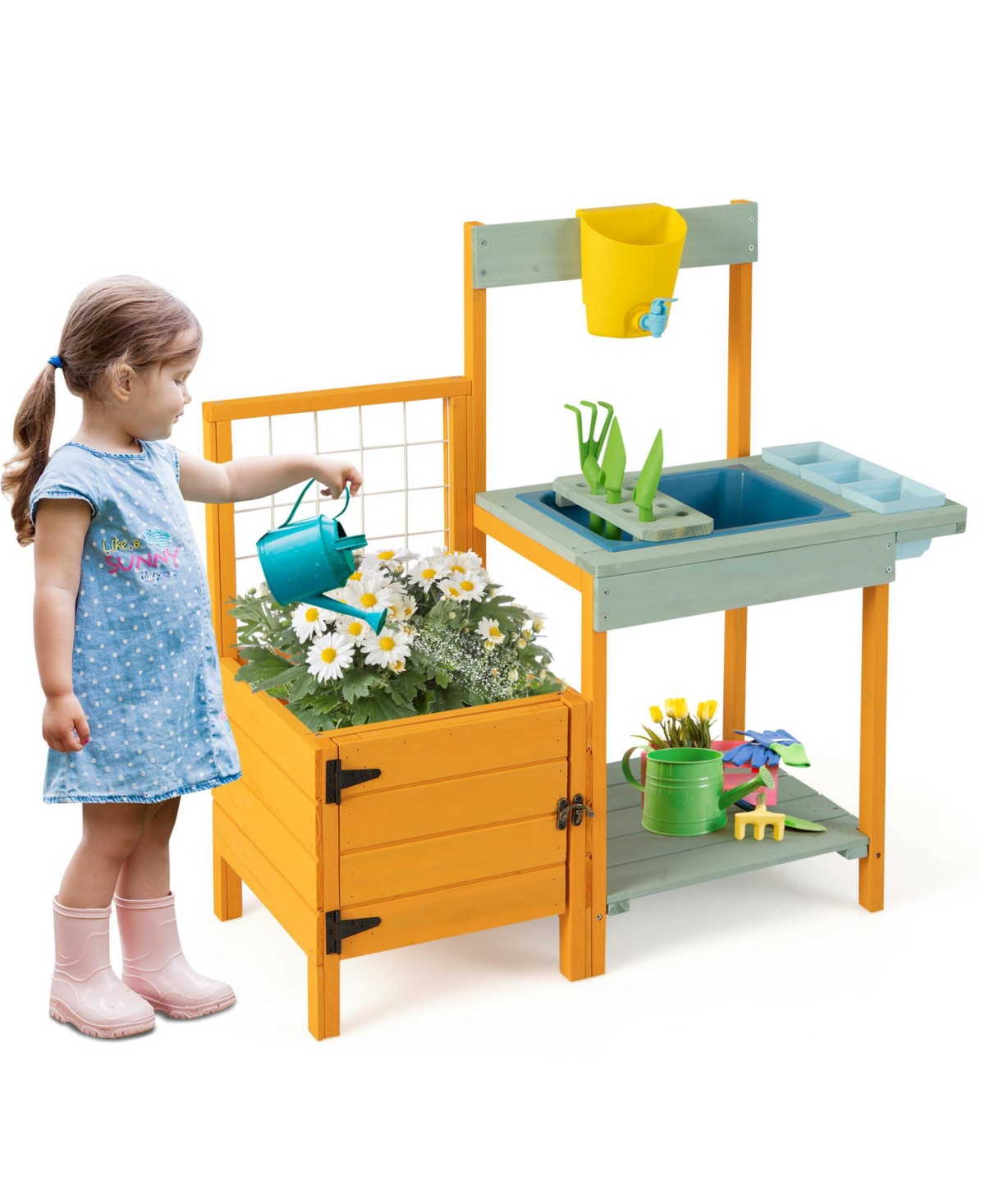 Click here for Kids Outdoor Potting Bench with See-Through Window... prices