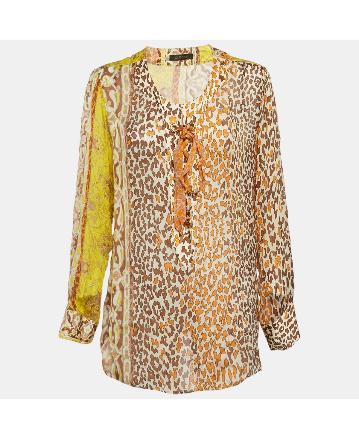 Click here for Pre-Owned Roberto Cavalli Womens Printed Silk Lace... prices