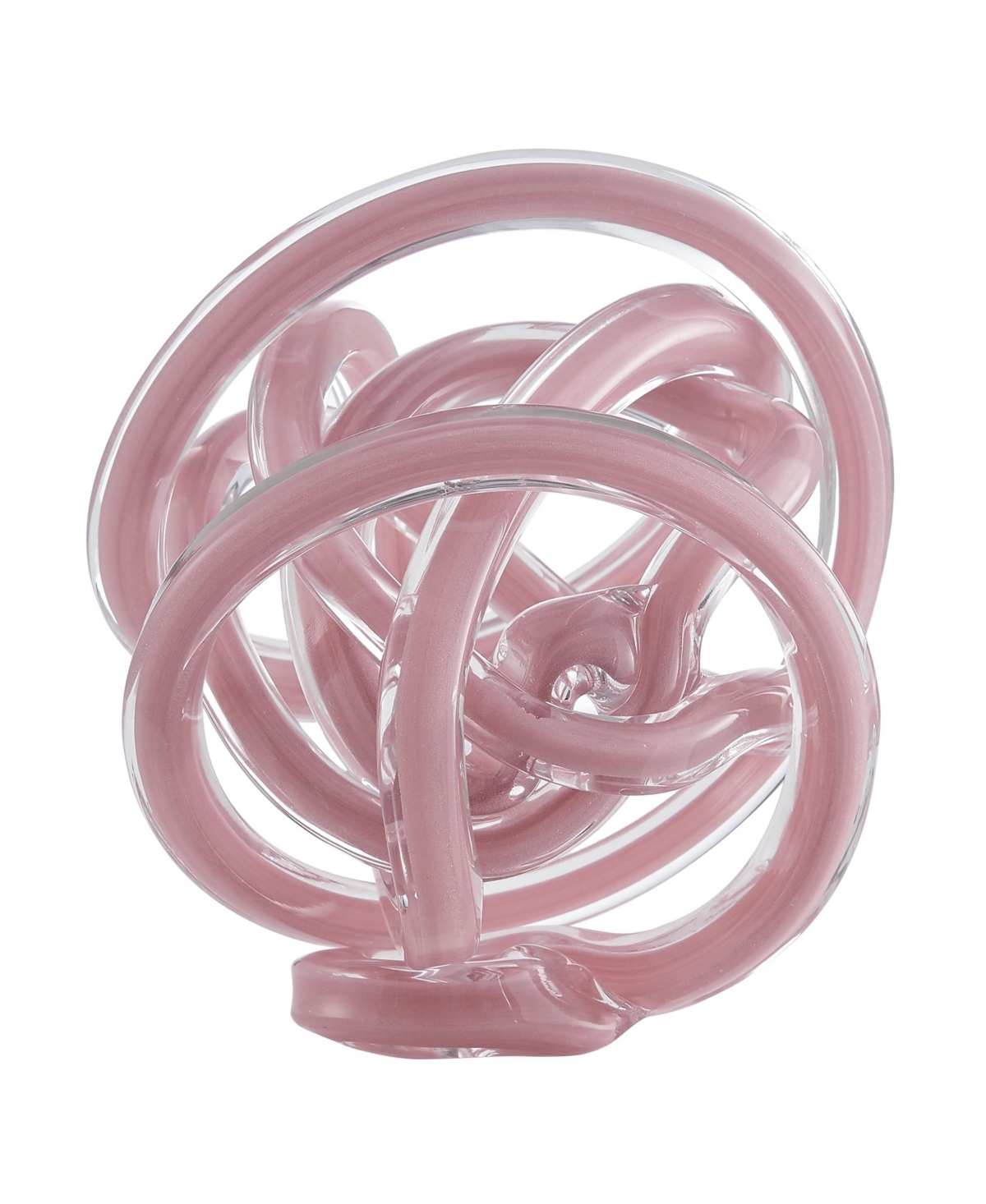 Click here for Danya B Nox Glass Knot Loop Sculpture - Light pink prices
