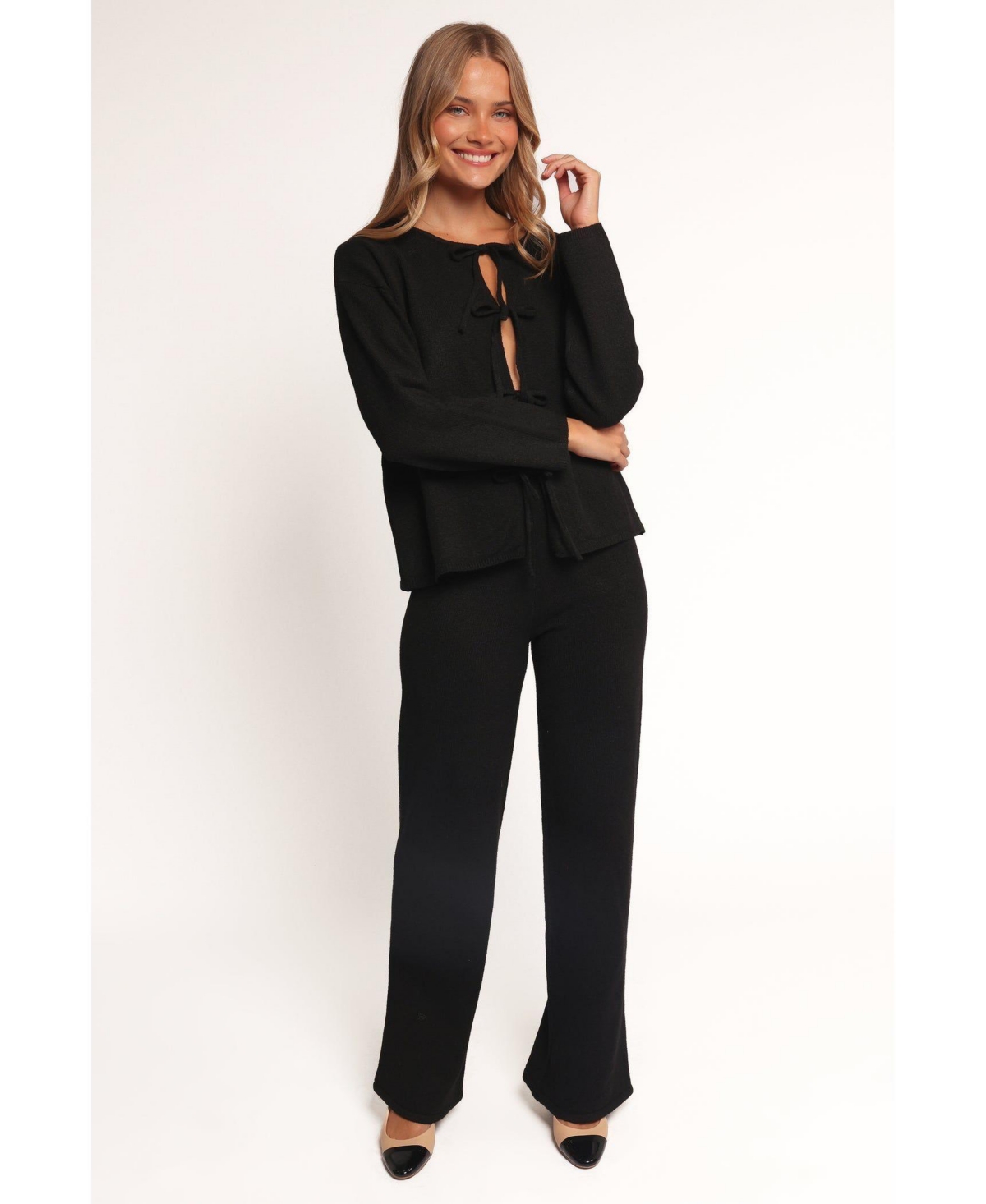 Click here for Petal and Pup Womens Odell Knit Set - Black prices