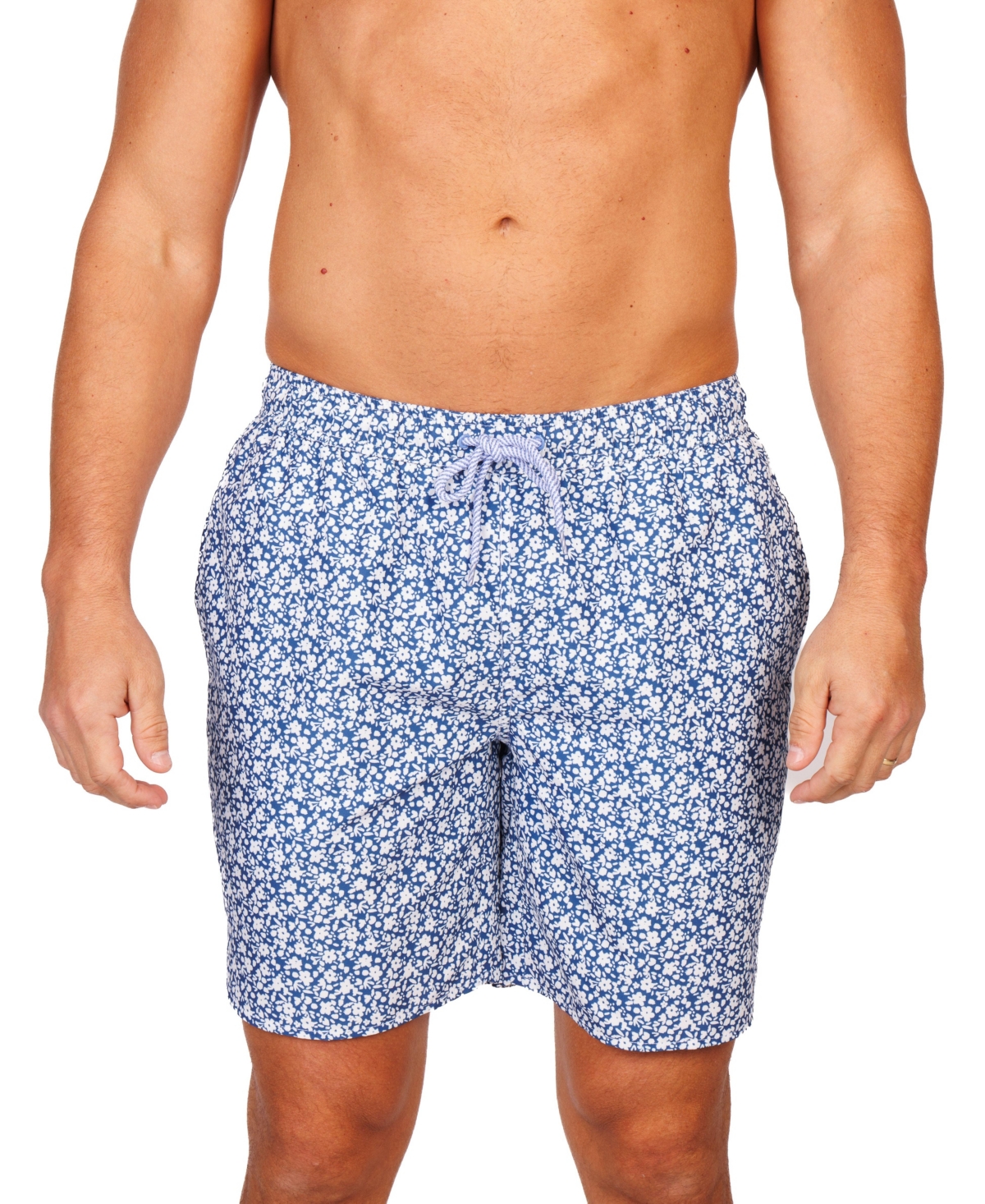 Click here for TailorByrd Mens Ditsy Floral Swim Shorts - Navy prices