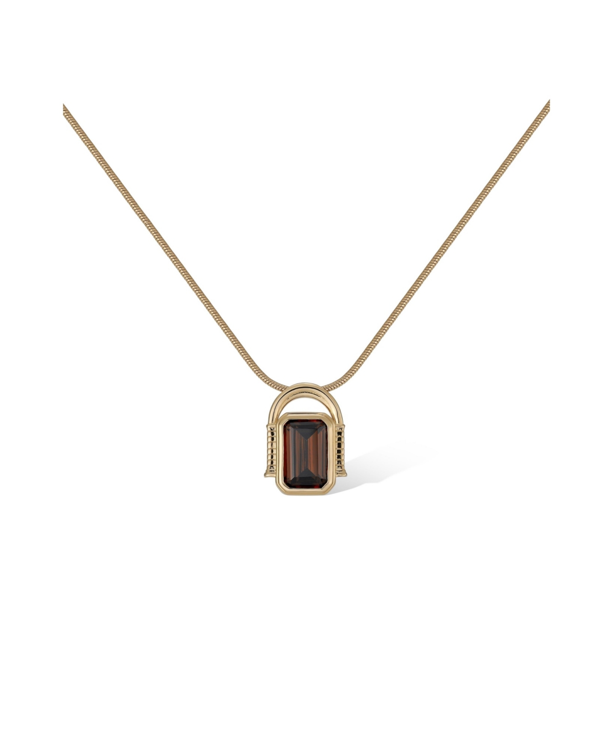 Click here for Retro Chic Olympieion Necklace - Brown  gold prices