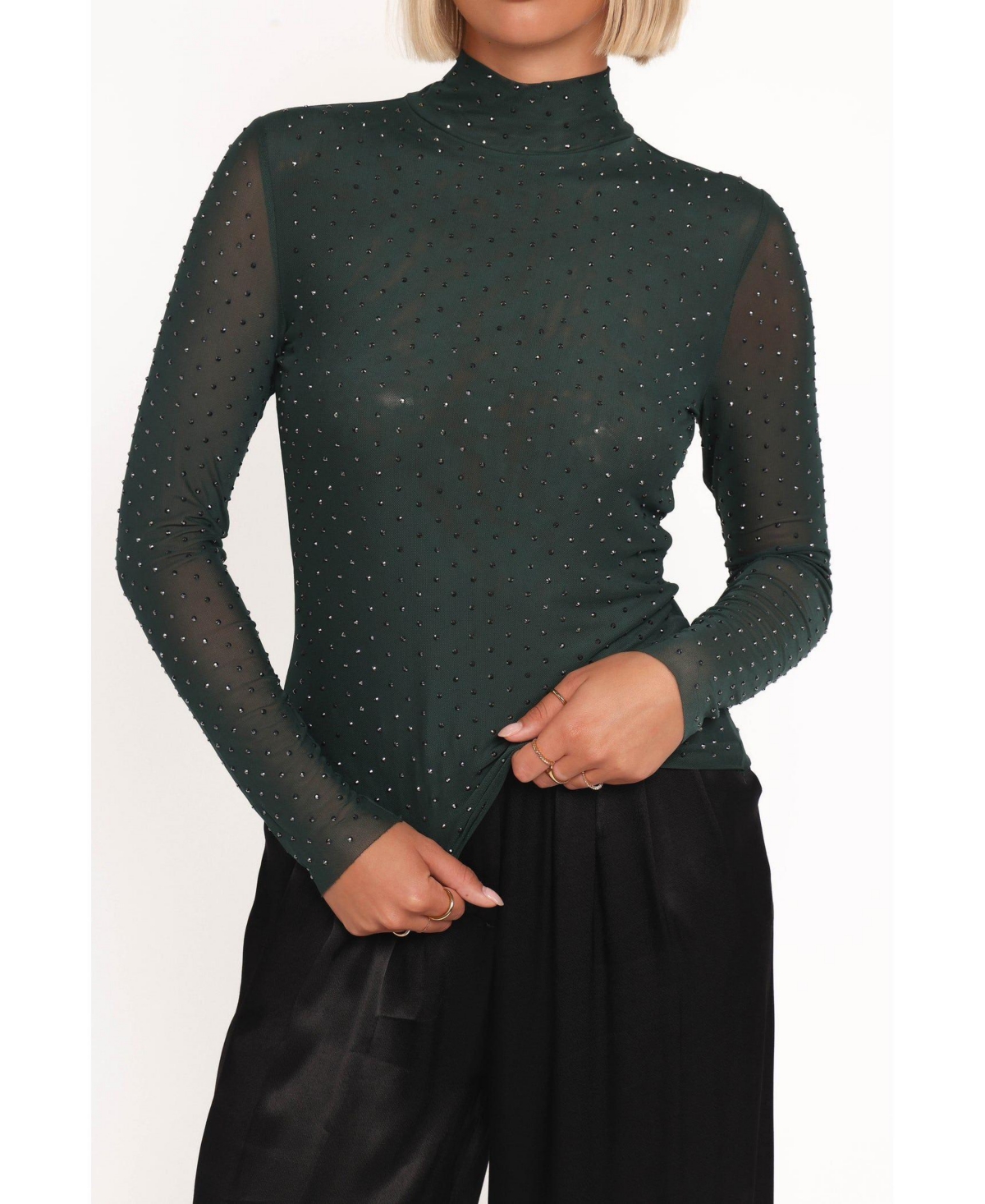 Click here for Petal and Pup Womens Alejandra Embellished Mesh To... prices