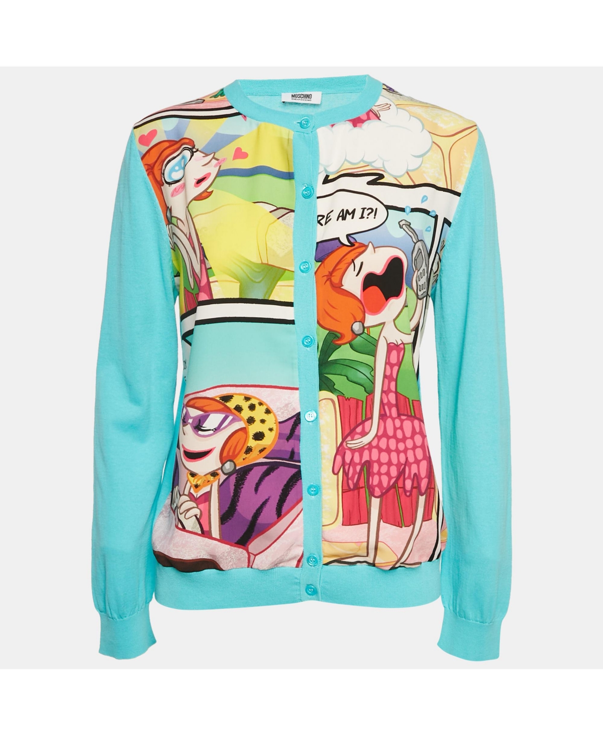 Click here for Pre-Owned Moschino Womens Cheap And Chic Blue Prin... prices