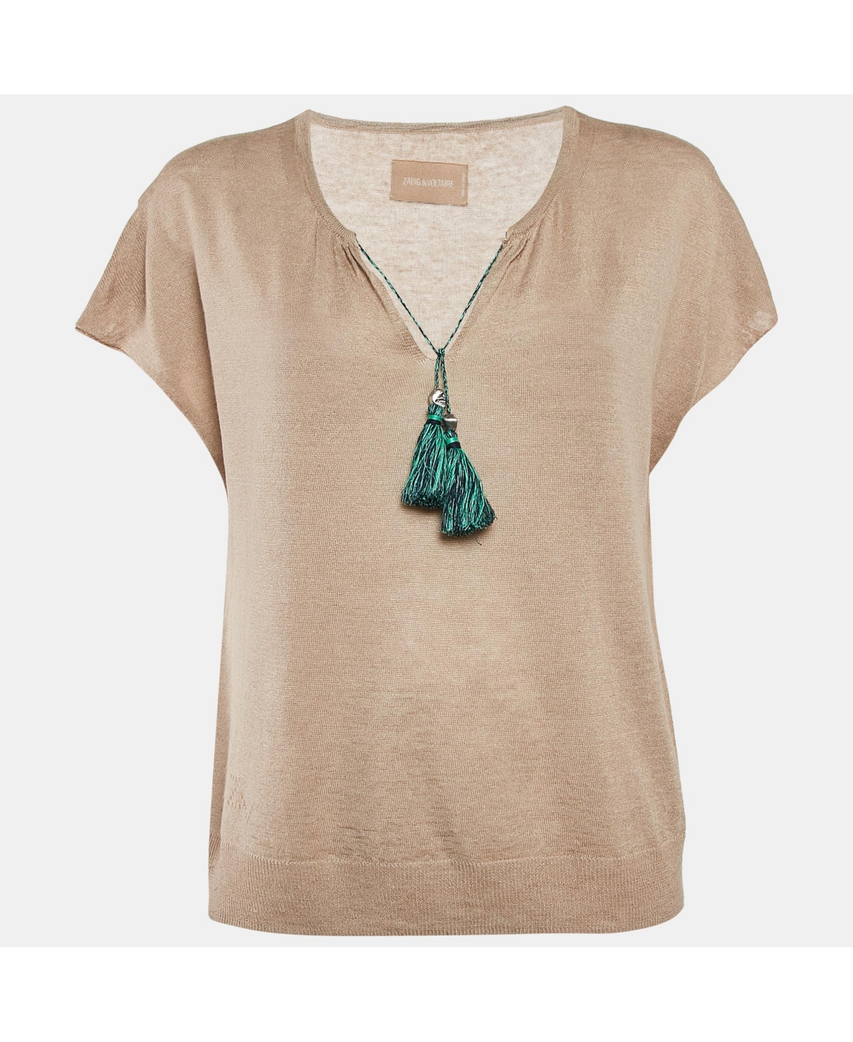 Click here for Pre-Owned Zadig & Voltaire Womens Beige Linen Knit... prices