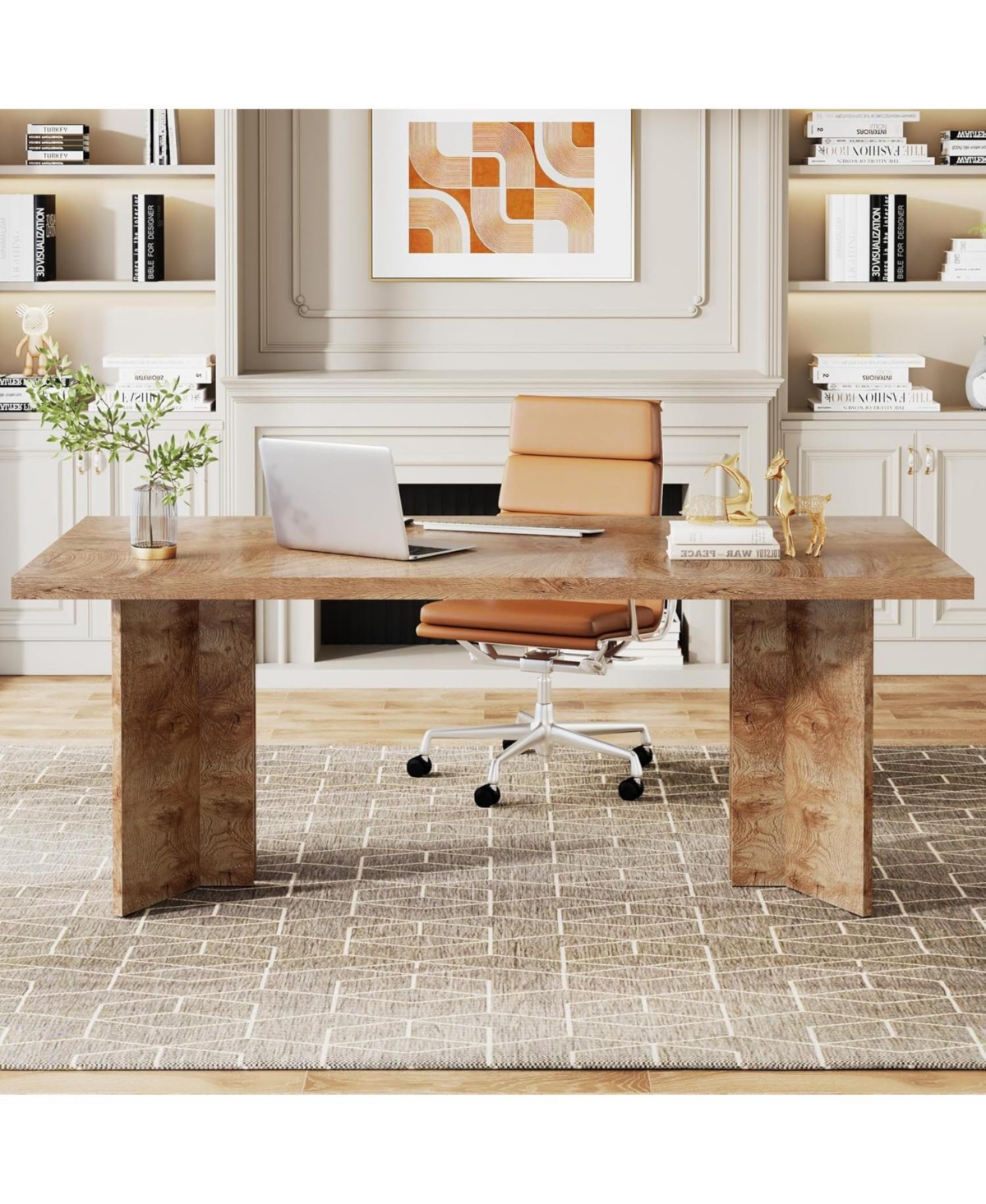 Click here for Tribesigns 63-Inch Wood Executive Desk with Large... prices