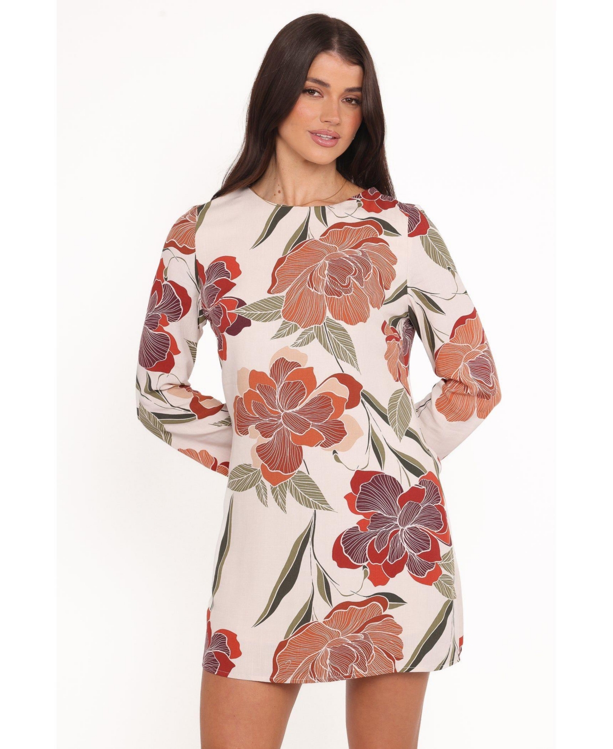 Click here for Petal and Pup Womens Elanira Mini Dress - Fall flo... prices