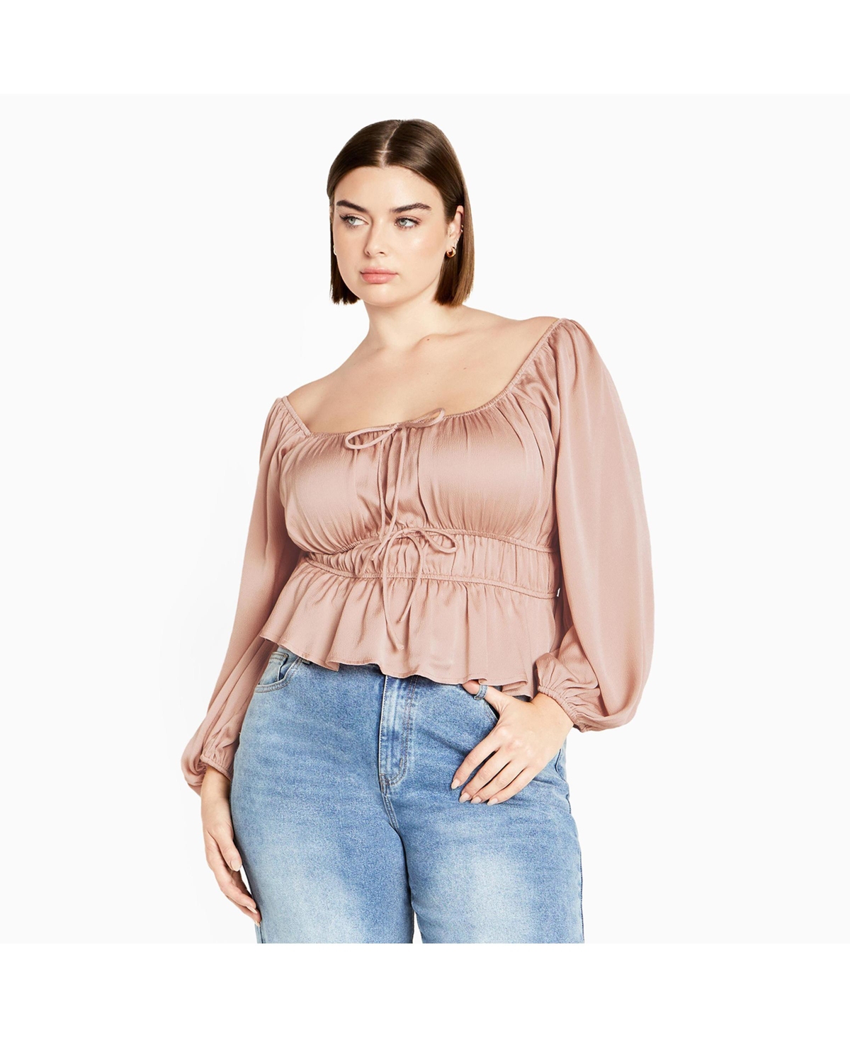 Click here for City Chic Womens Yasmine Top - Gold prices