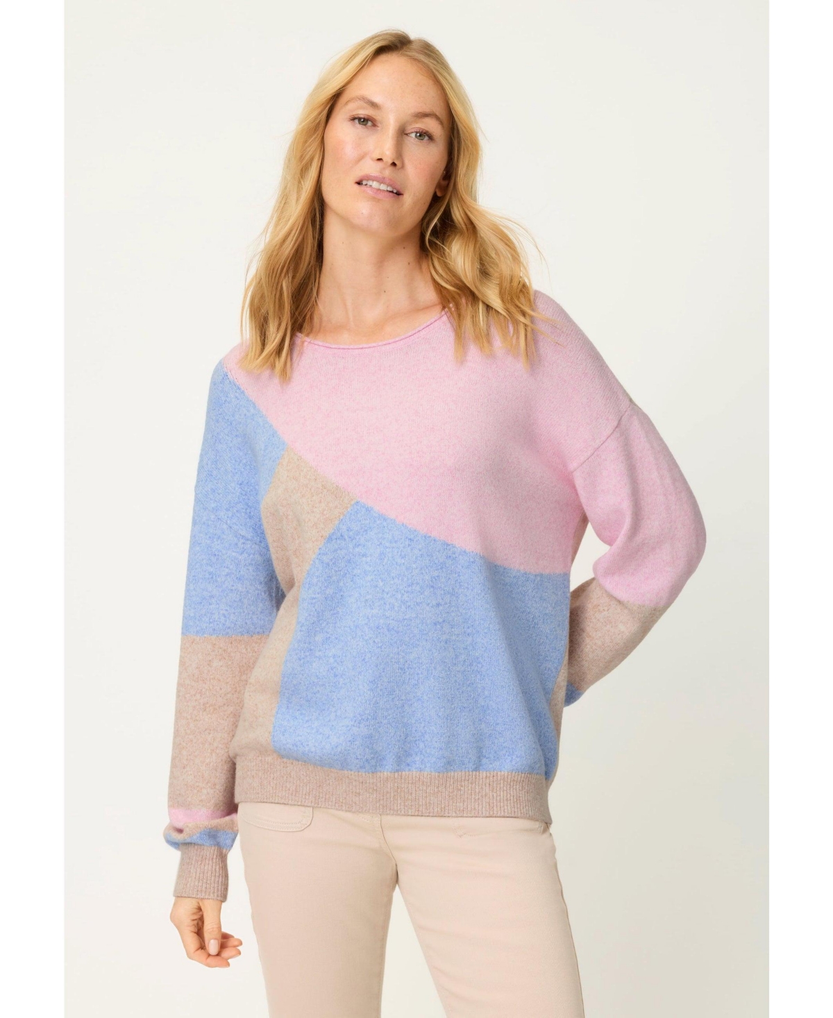 Click here for Olsen Womens Graphic Sweater - Light toffee mel. prices