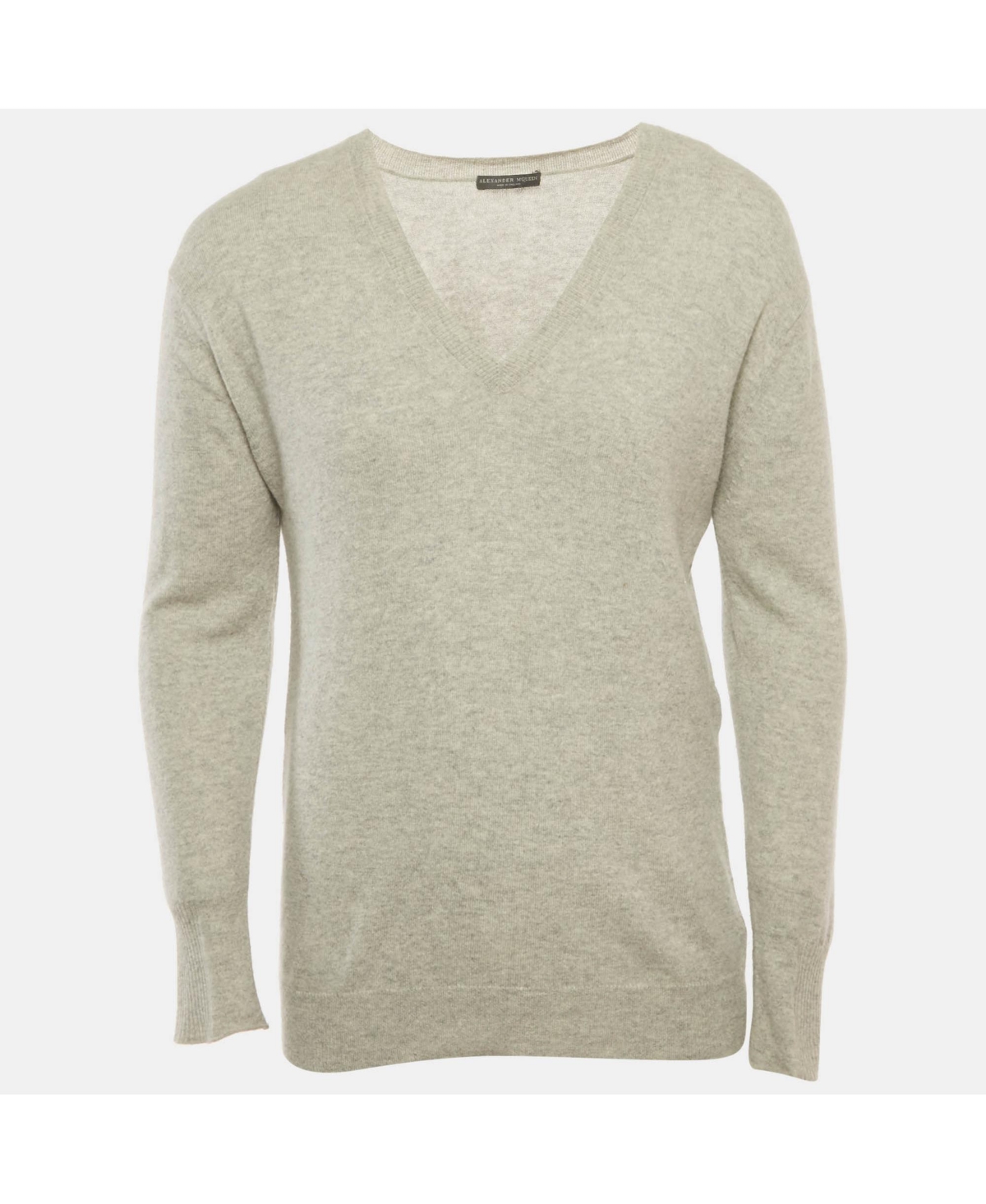 Click here for Pre-Owned Alexander Mcqueen Mens Grey Knit V-Neck... prices