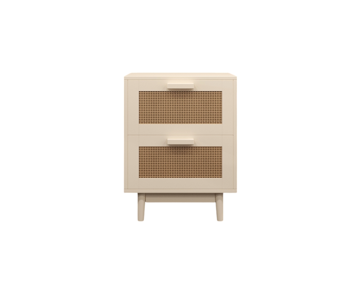 Click here for sumyeg Burly Wood Nightstand 2 Faux Rattan Drawers... prices