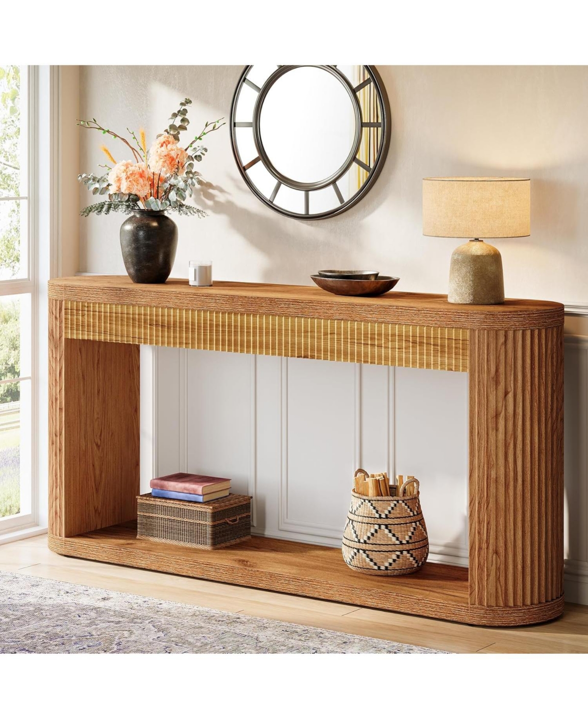 Click here for Tribesigns 63 Inch Fluted Console Table for Entryw... prices