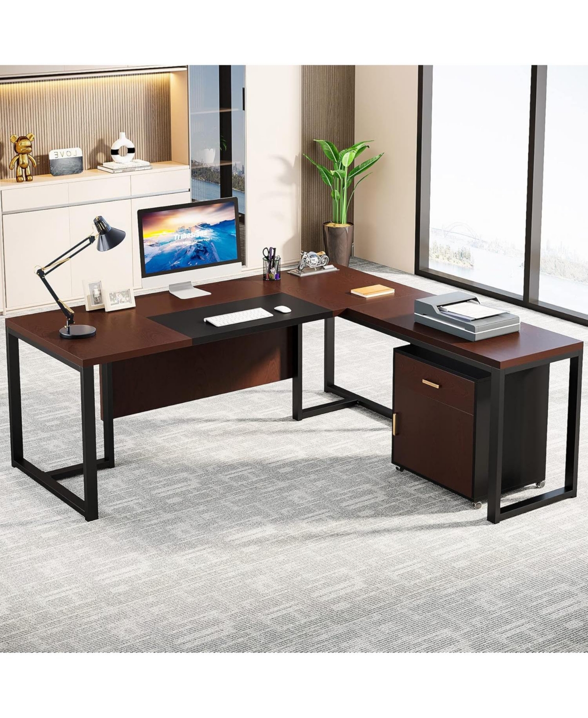 Click here for Tribesigns 70.8 L-Shaped Executive Desk with File... prices