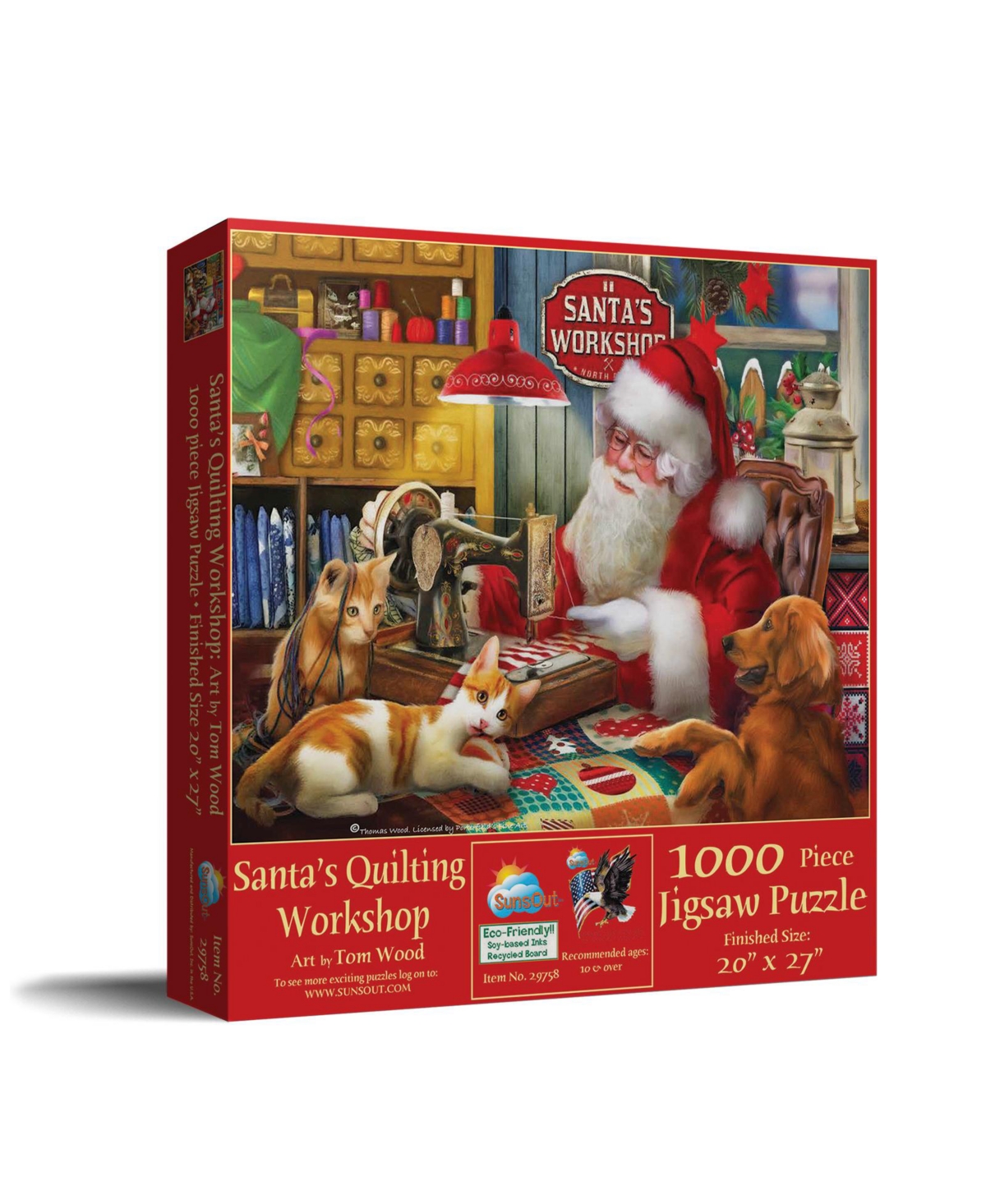 Click here for SunsOut Santas Quilting Workshop 1000 piece Jigsaw... prices