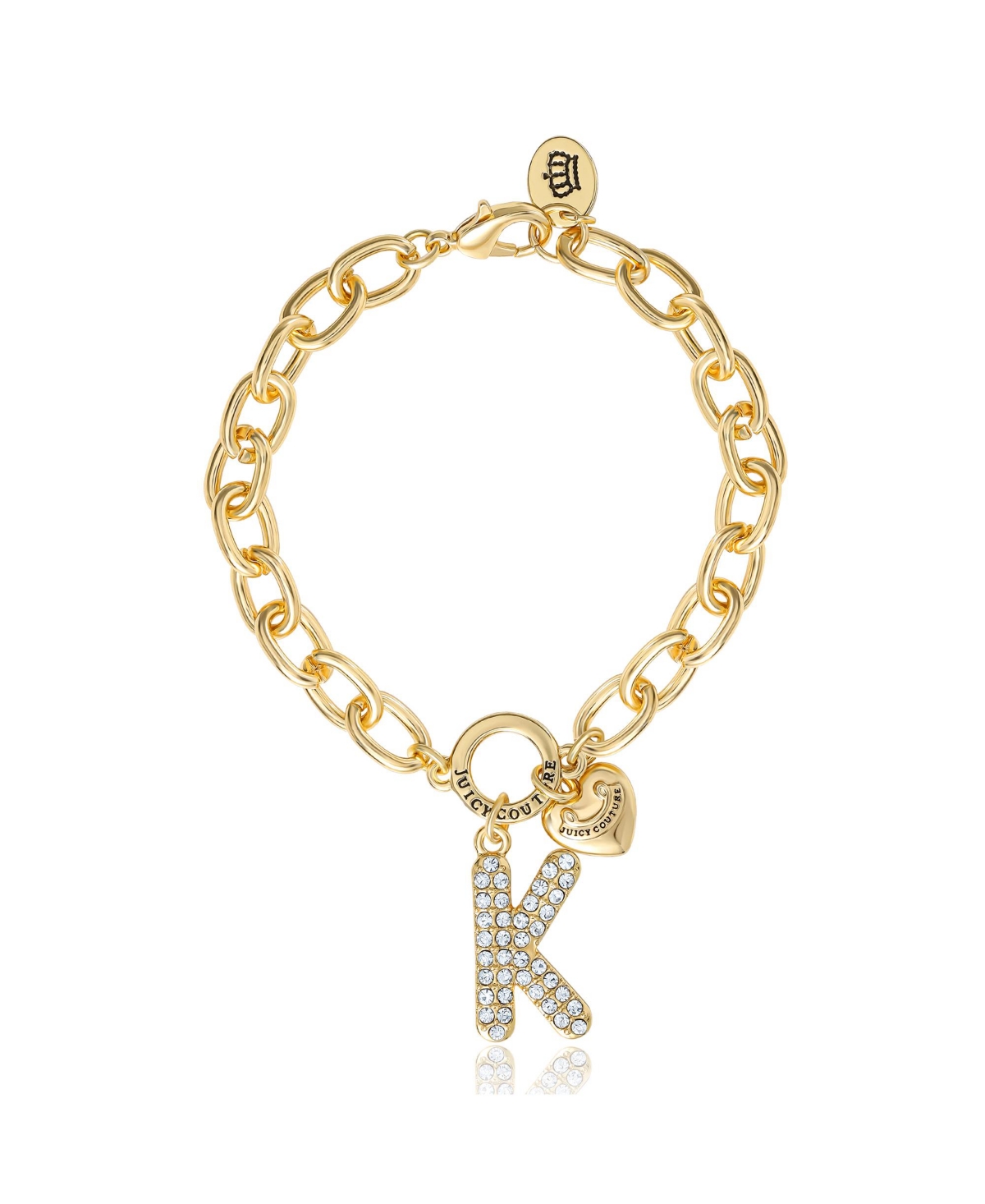 Click here for Juicy Couture Pave Initial Charm Bracelet - 7.5 Go... prices