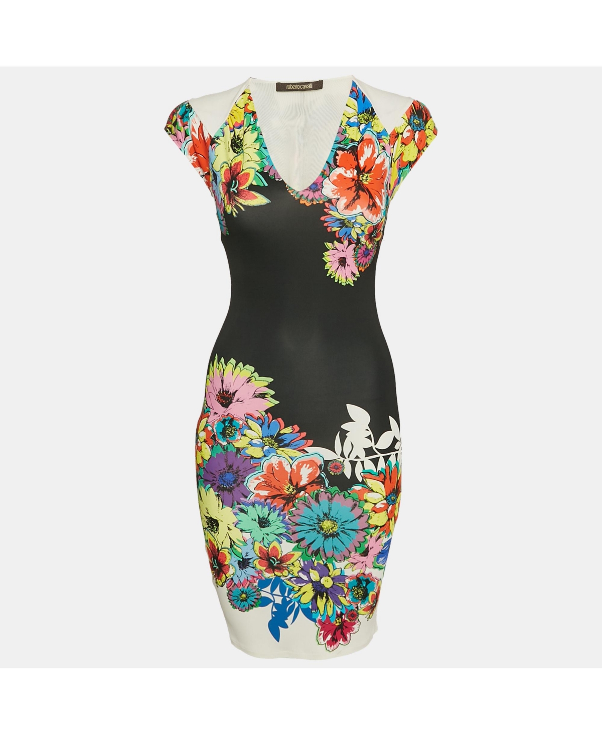 Click here for Pre-Owned Roberto Cavalli Womens Black Floral Prin... prices