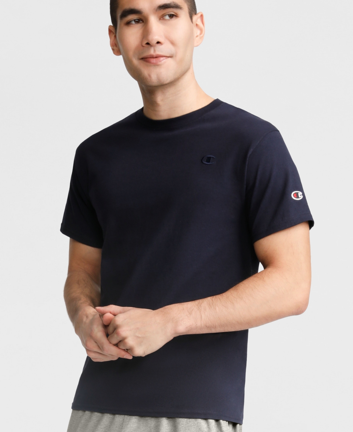 Click here for Champion Mens Cotton Jersey T-Shirt - Deep Navy prices