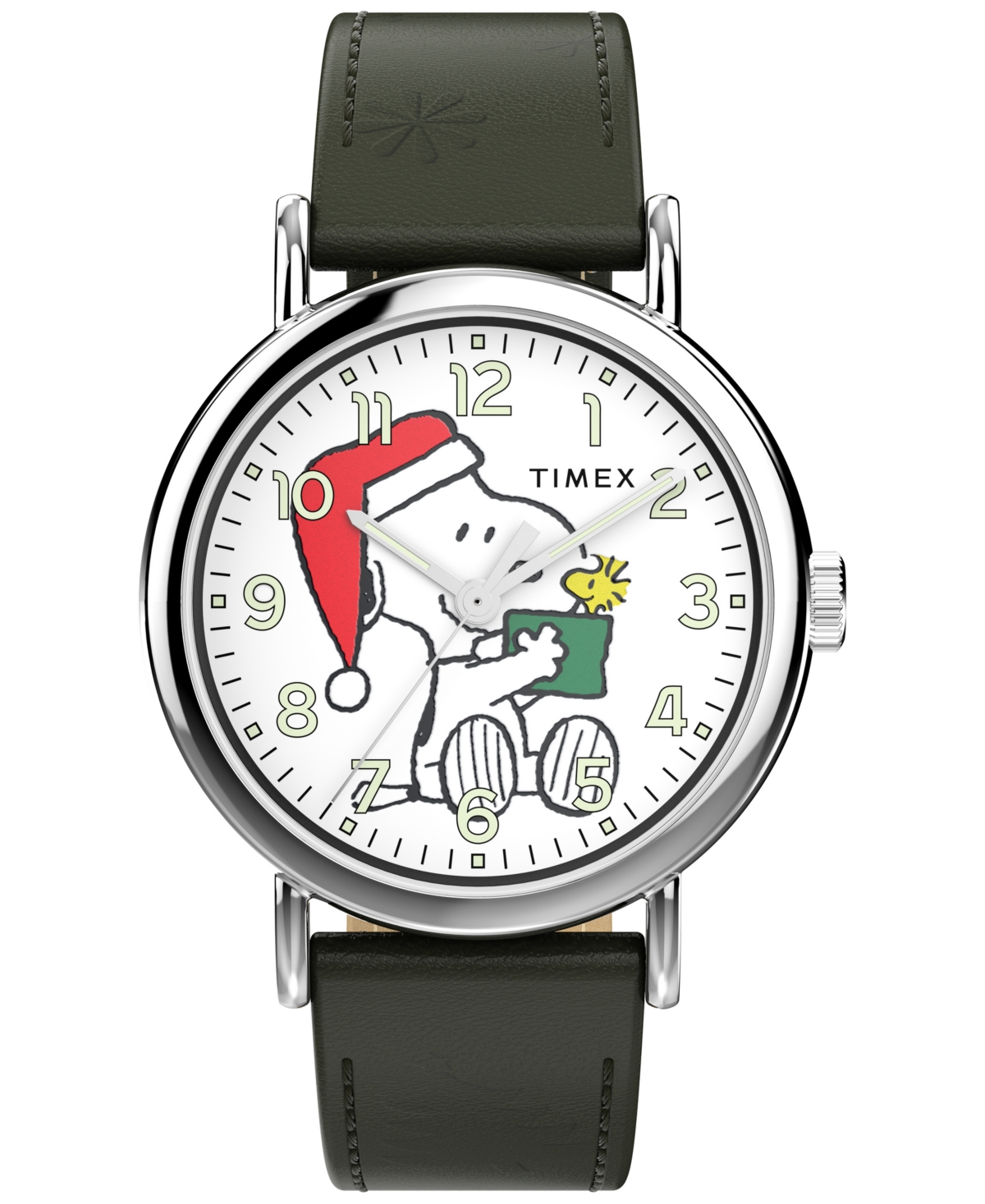 Click here for Timex Mens Quartz Analog Green Leather Watch  40mm... prices