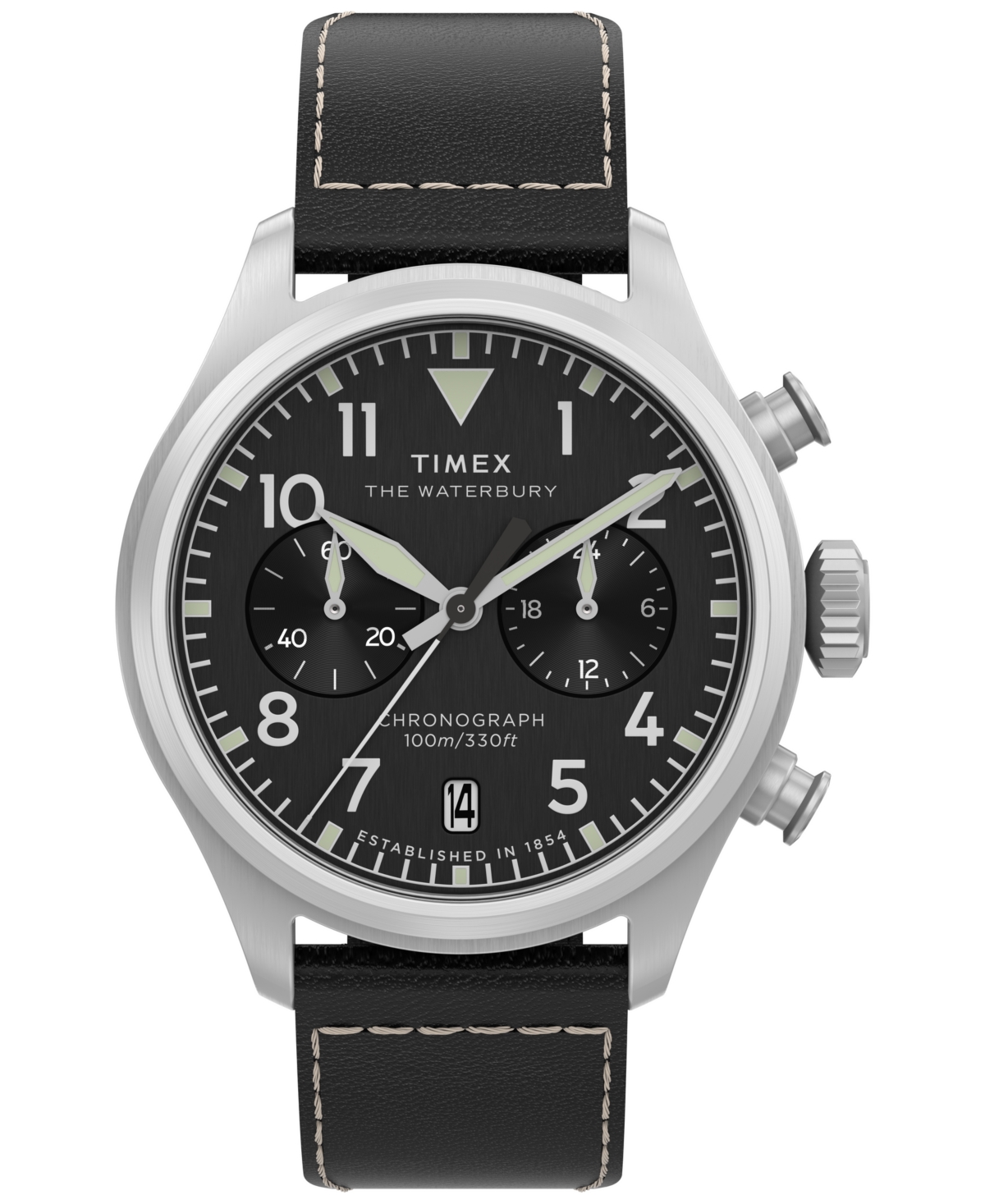 Click here for Timex Mens Chronograph Brown Leather Watch  41mm -... prices