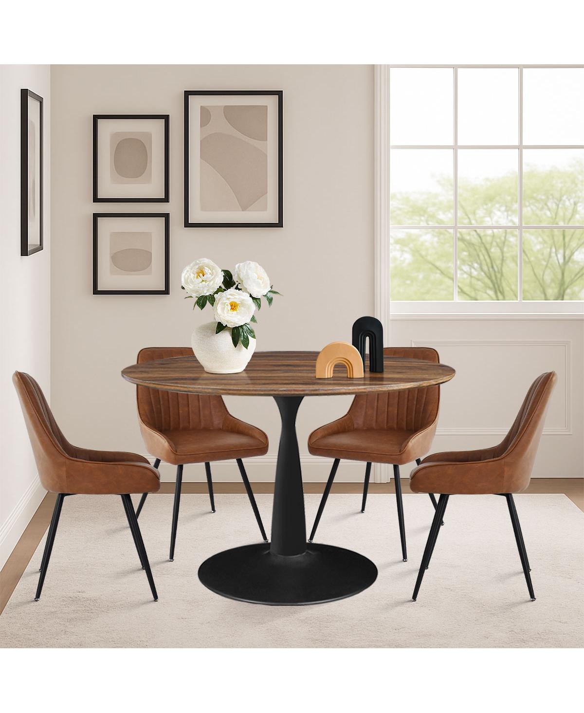 Click here for Maison Boucle 5-Piece Metal Base Round Dining Set... prices