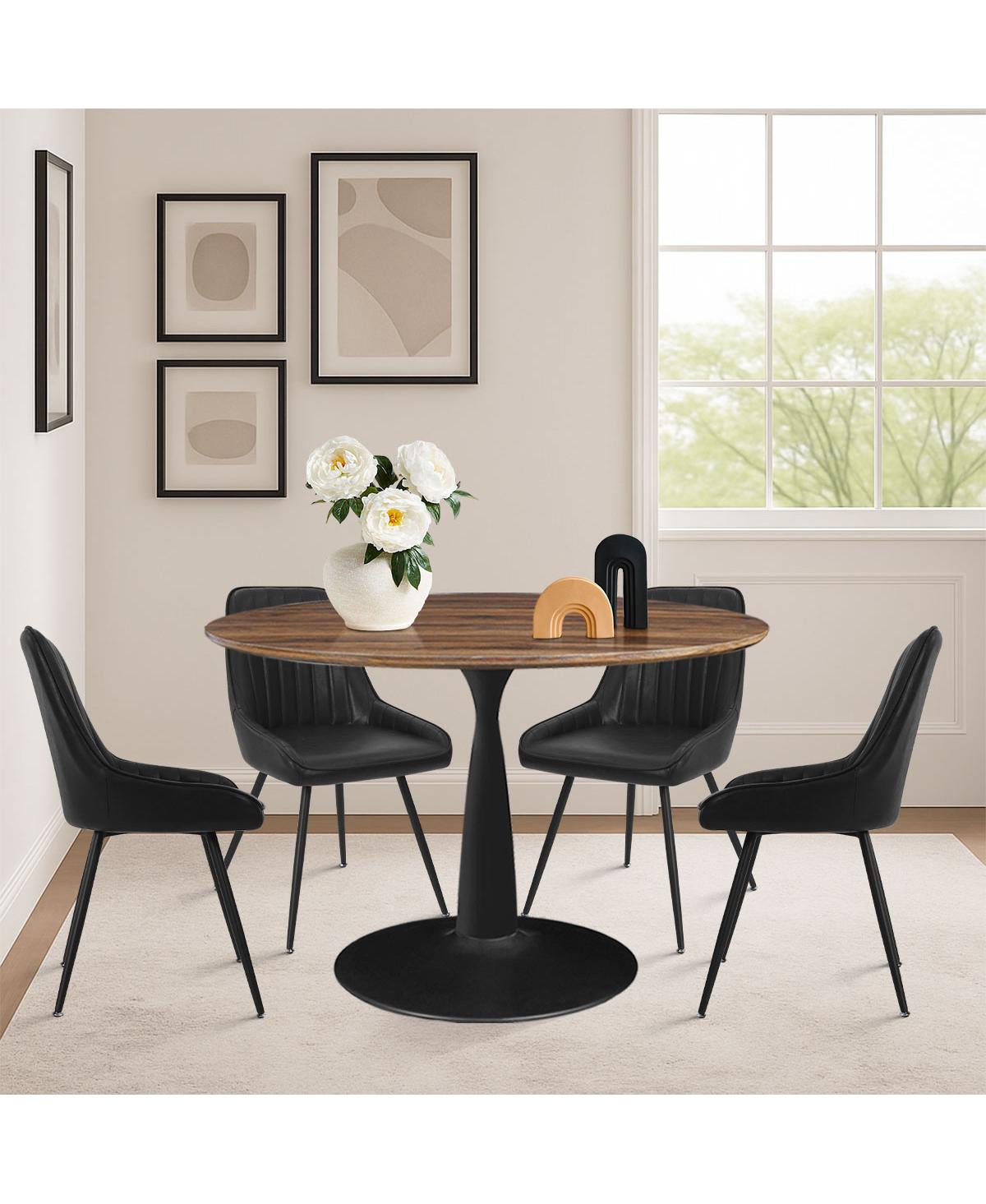Click here for Maison Boucle 5-Piece Metal Base Round Dining Set... prices