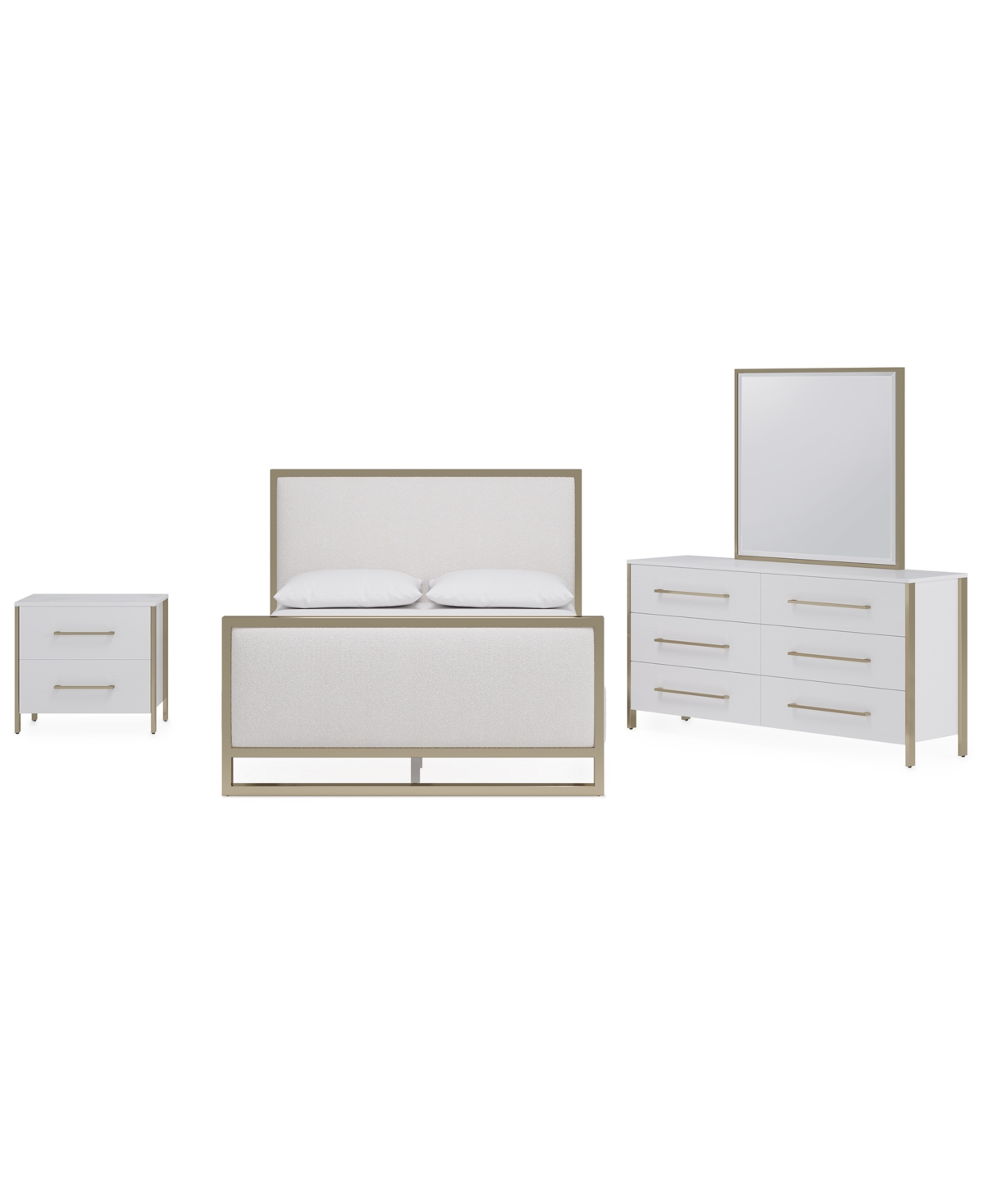 Click here for Furniture Emila 3-Pc. Queen Bed Set Upholstered Qu... prices