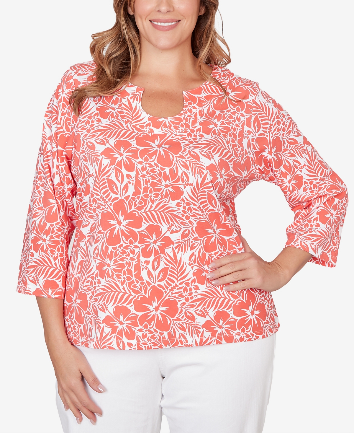 Click here for Hearts Of Palm Plus Size Printed Stretch Jersey Ho... prices