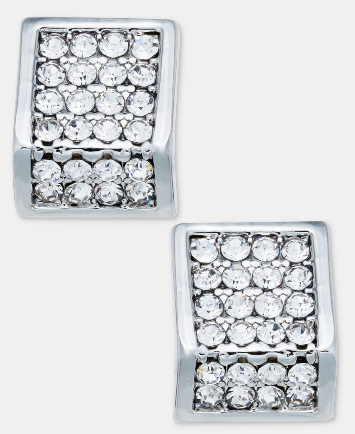 Click here for Karl Lagerfeld Paris Pave Geometric Stud Earrings... prices