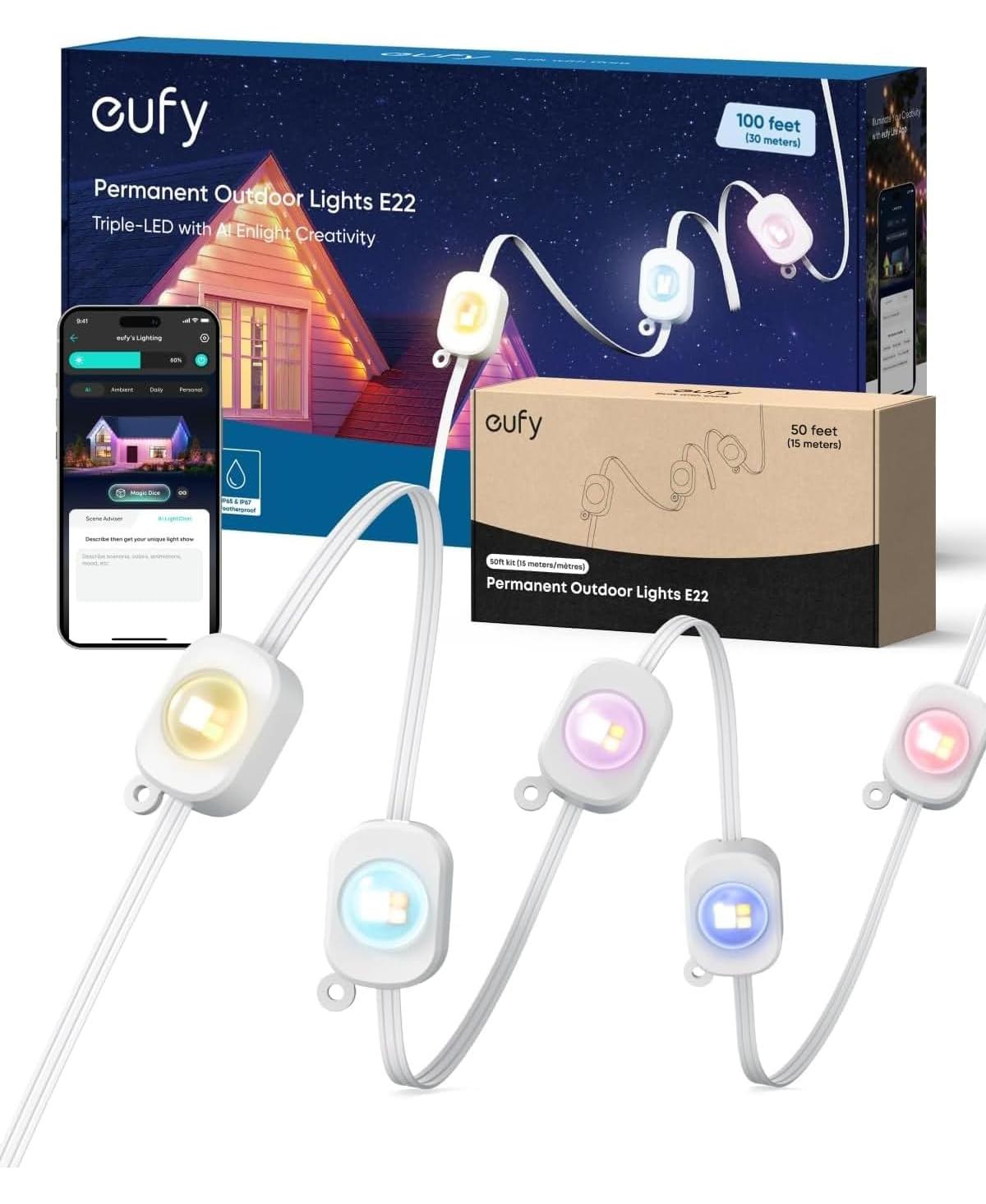 Click here for eufy Permanent Outdoor Lights E22  100ft+ 50ft kit... prices