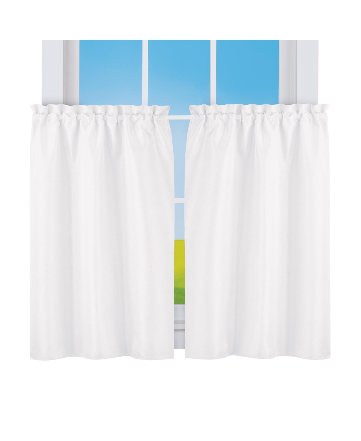 Click here for Collections Etc 5-Piece Ruffled Trim Tiers & Panel... prices