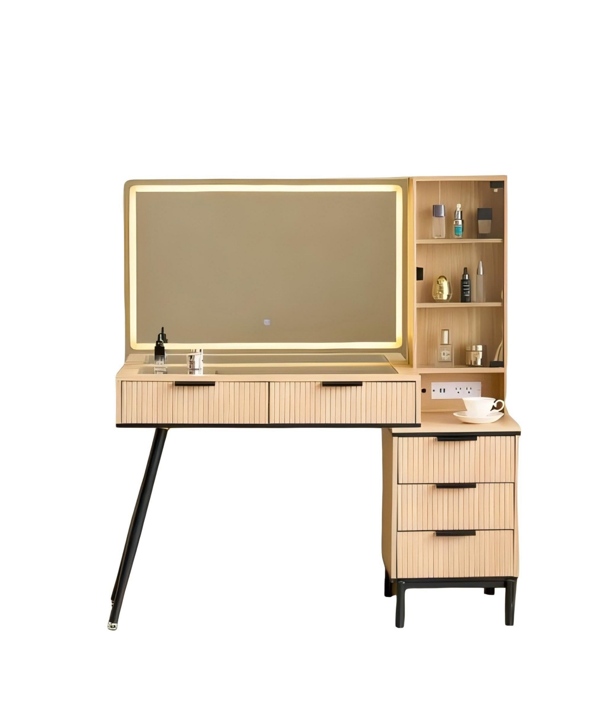 Click here for Boyel Living Vanity Desk with Mirror and Lights  5... prices