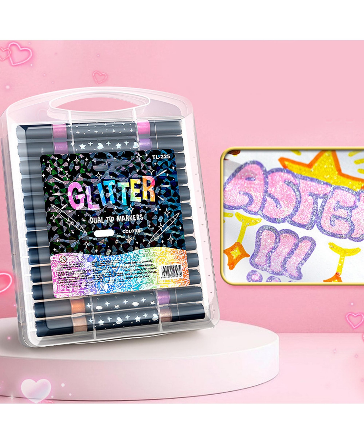 Click here for Htutwoo Glitter Markers  24 Sticks Dual-Tip Shimme... prices