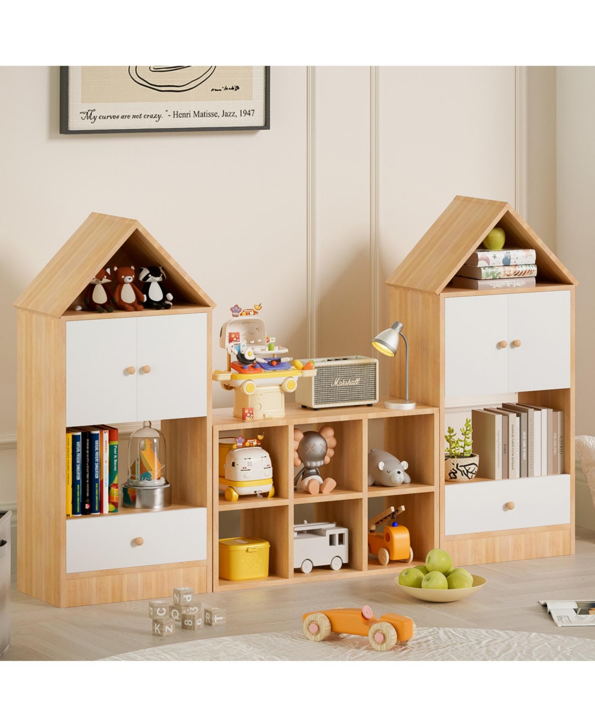 Click here for Streamdale House-Shaped Childrens Bookshelf with A... prices