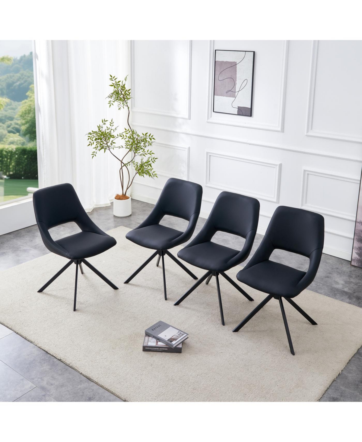 Click here for Streamdale Furniture Dining Chairs Set of 4  Swive... prices