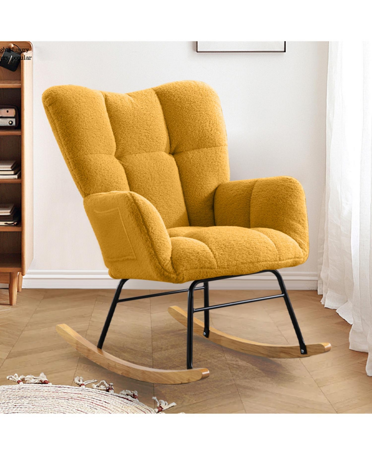 Click here for Streamdale Teddy Fabric Rocking Chair  Modern Rock... prices