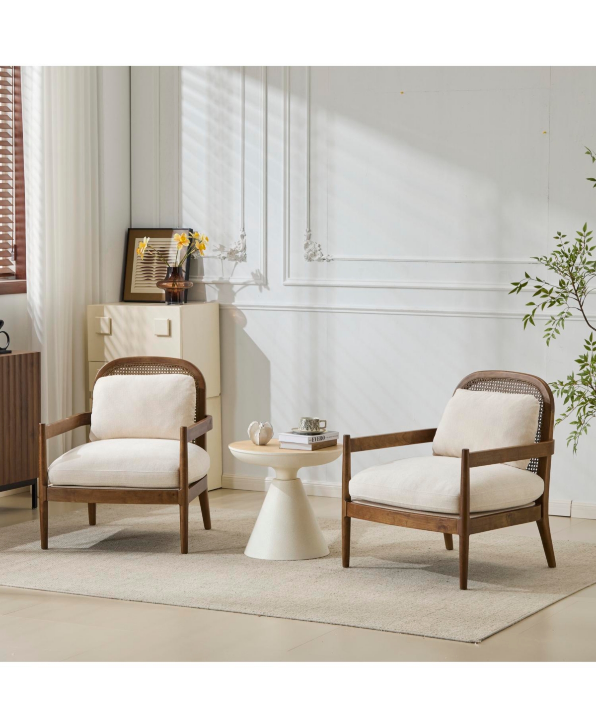 Click here for Streamdale Mid-Century Modern Accent Chair - Ratta... prices