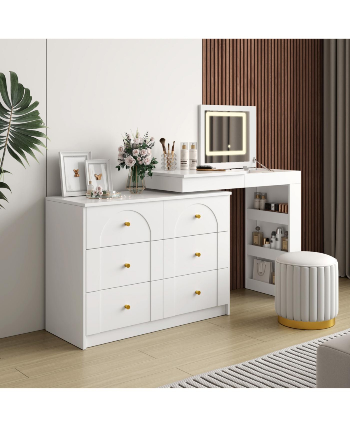 Click here for Streamdale Furniture Vanity Desk with Mirror  Ligh... prices