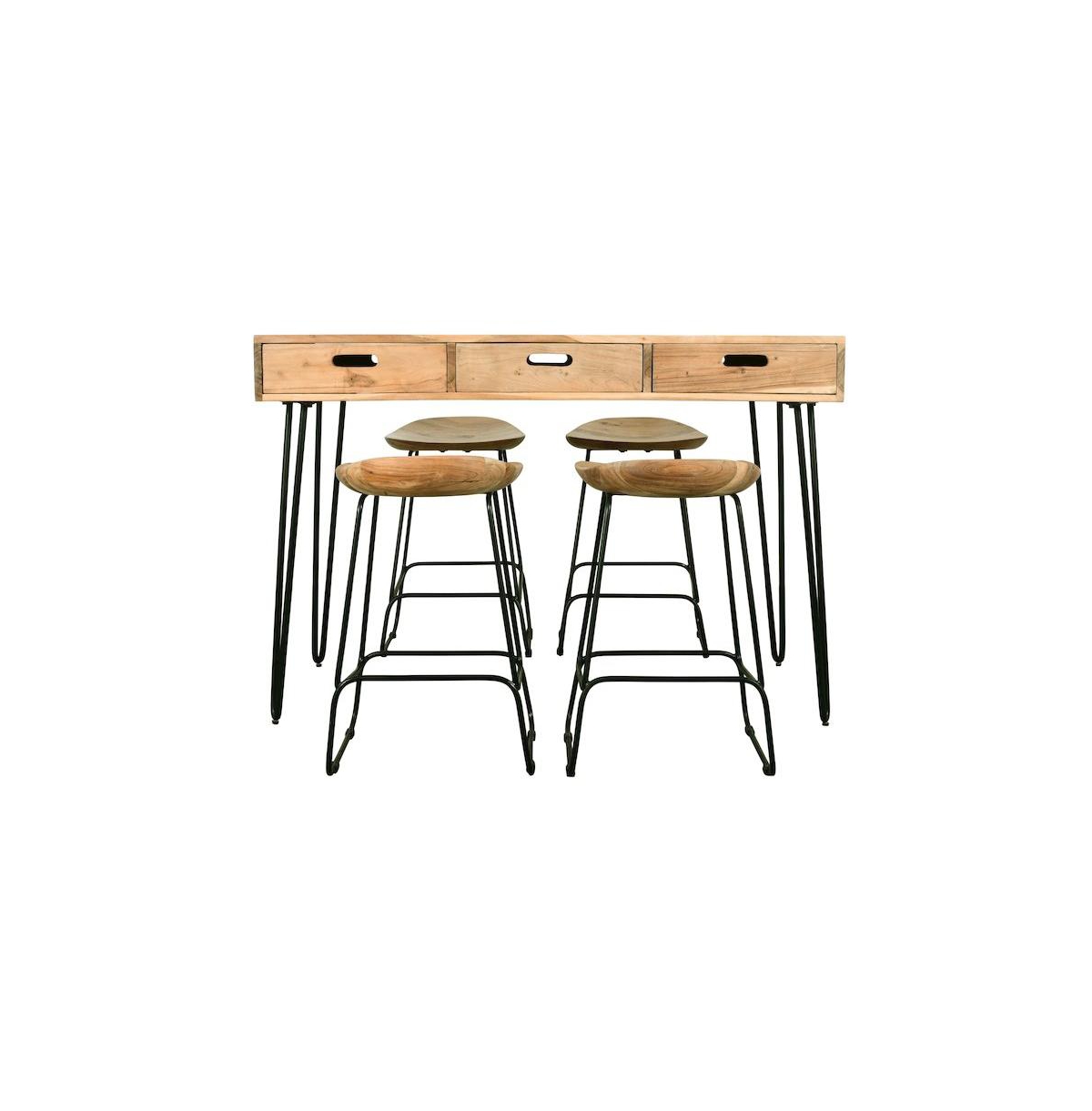 Click here for Jofran Rollins 52" Solid Acacia Dining Set wi... prices